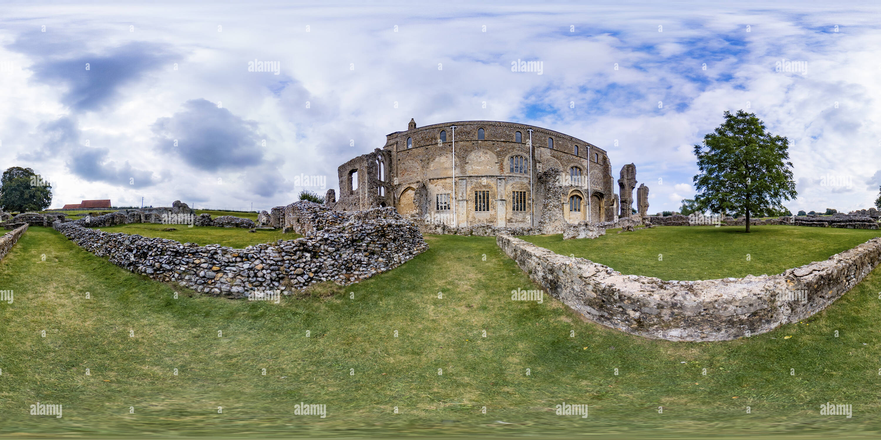 360° view of Binham Priory ruins, Norfolk - Alamy