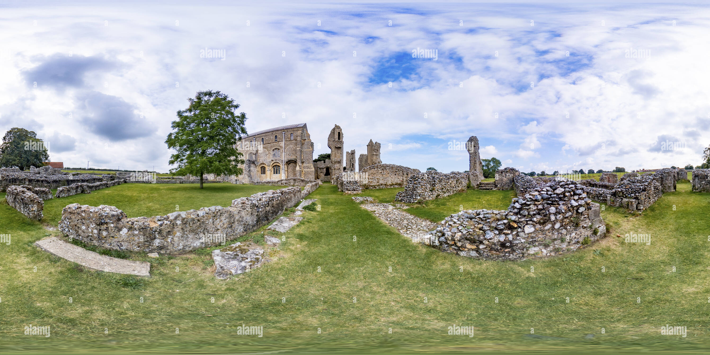 360° view of Binham Priory ruins, Norfolk - Alamy