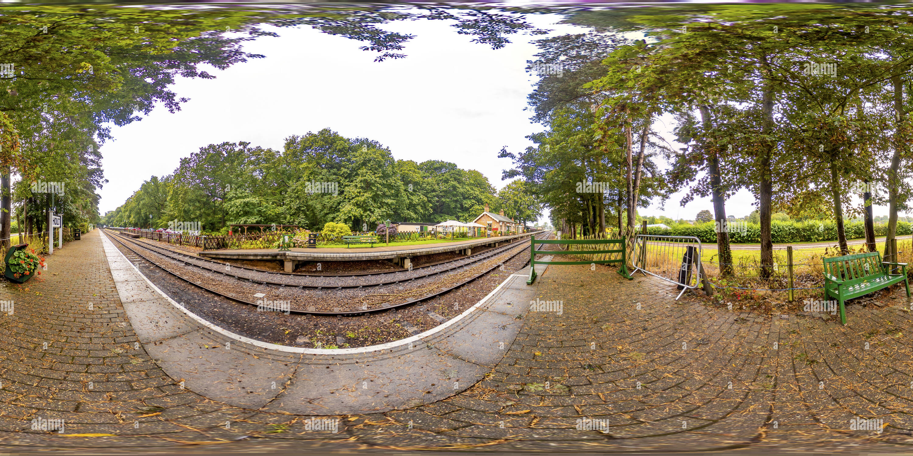 360° view of Holt railway station, Norfolk - Alamy