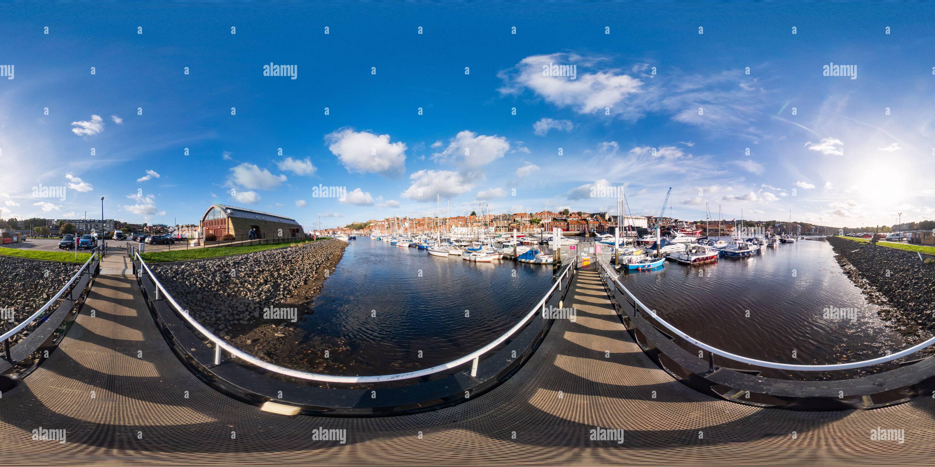 360° view of 360 spherical panorama captured in Whitby Marina in North ...