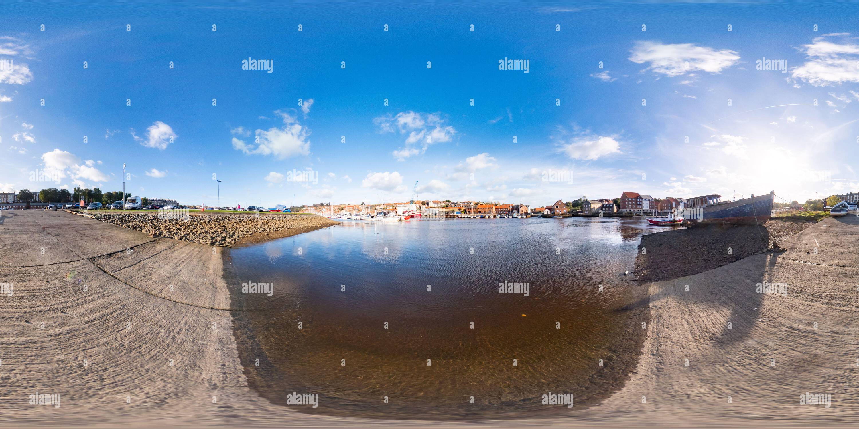 360° view of 360 spherical panorama captured in Whitby Marina in North ...