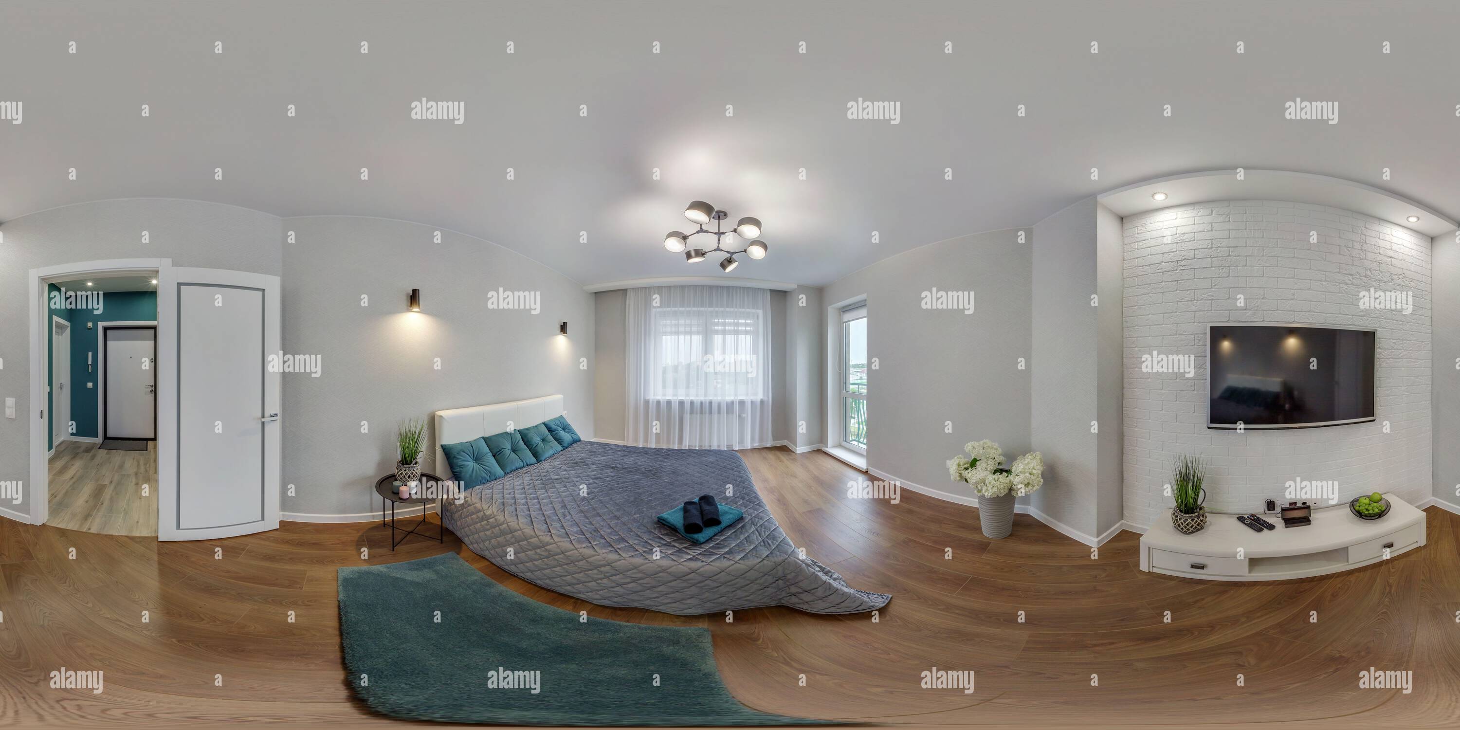 360° view of 360 hdri panorama view in interior of modern luxury ...