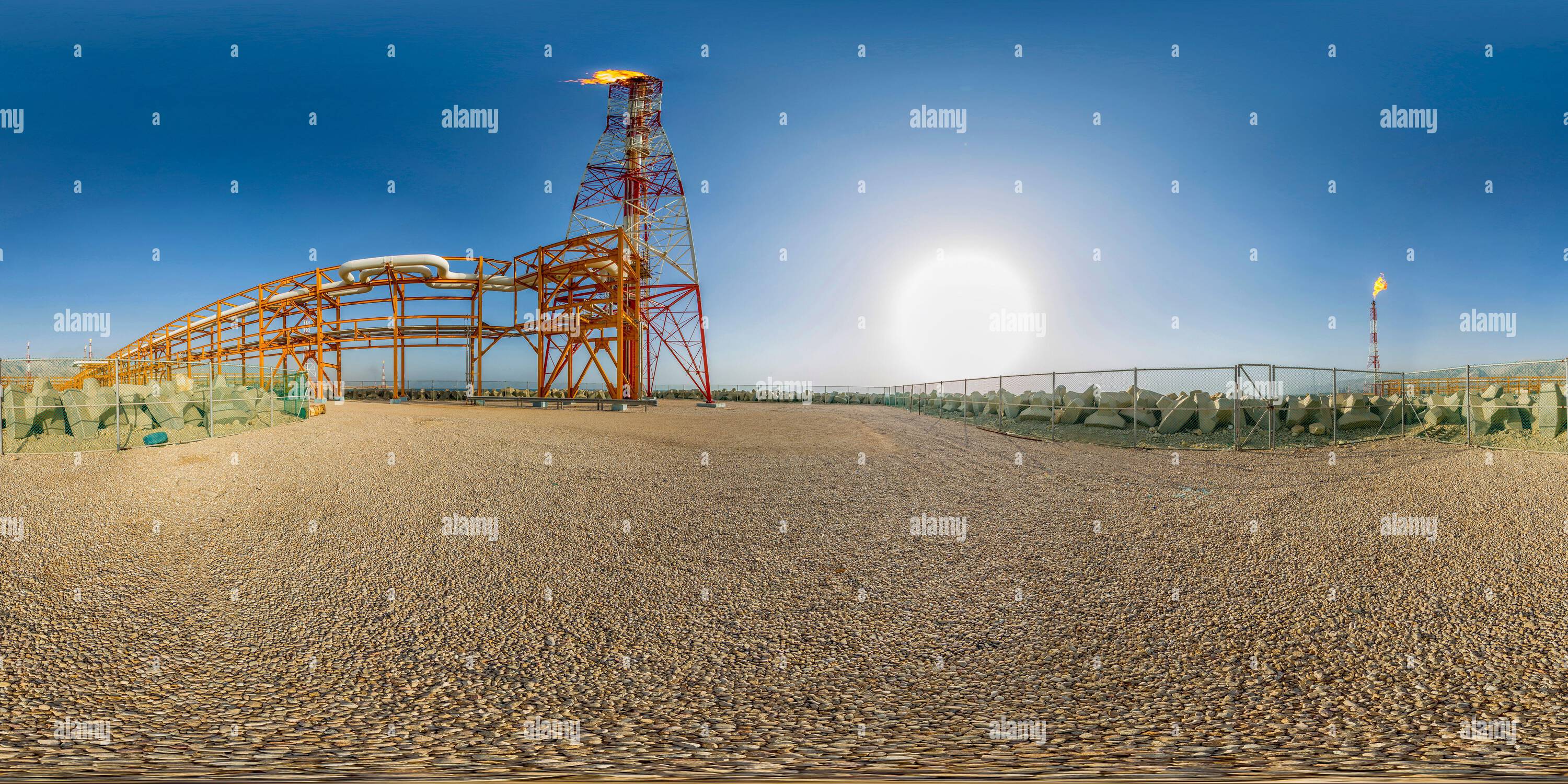 360° view of Ninth refinery of the South Pars Gas Complex - Alamy