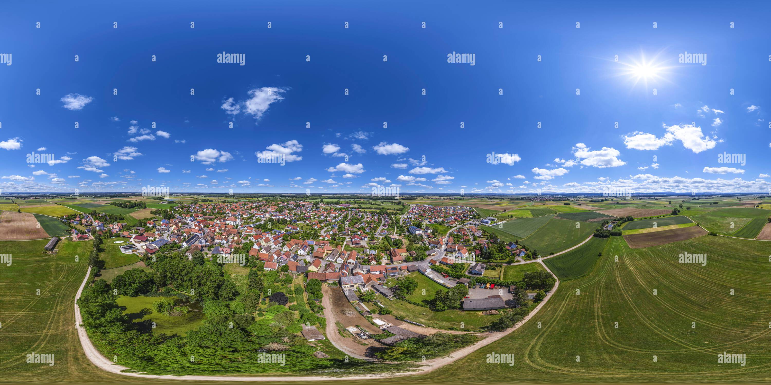 360° view of 360 view to Aerial view to Weidenbach in Middle Franconia ...