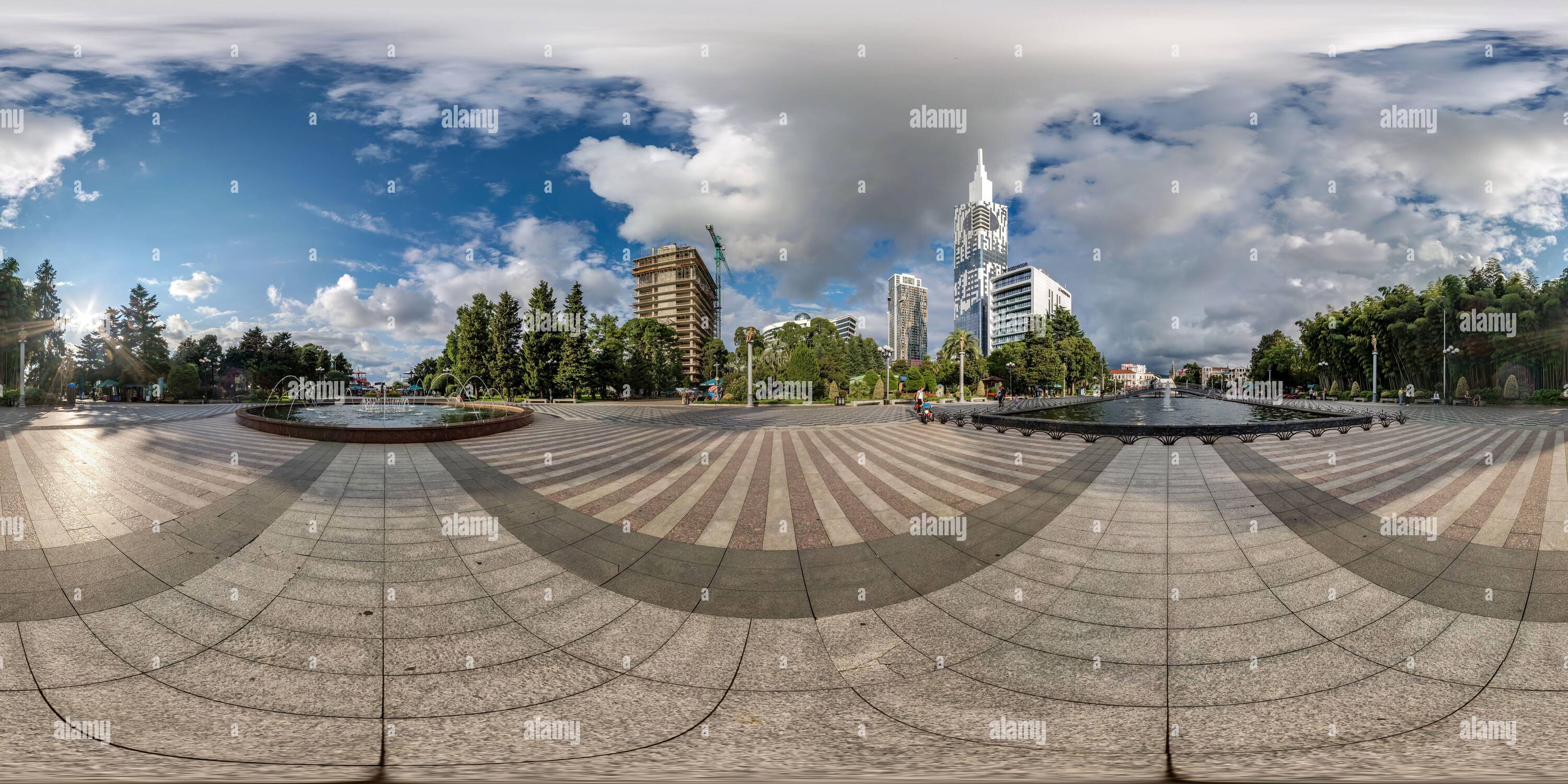 360° view of BATUMI, GEORGIA - SEPTEMBER 2021: full seamless spherical ...
