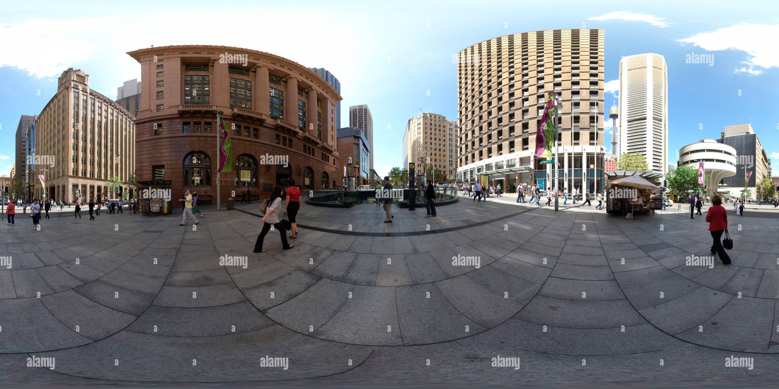 360° view of 360 panoramic view of Martin Place Sydney Australia - Alamy