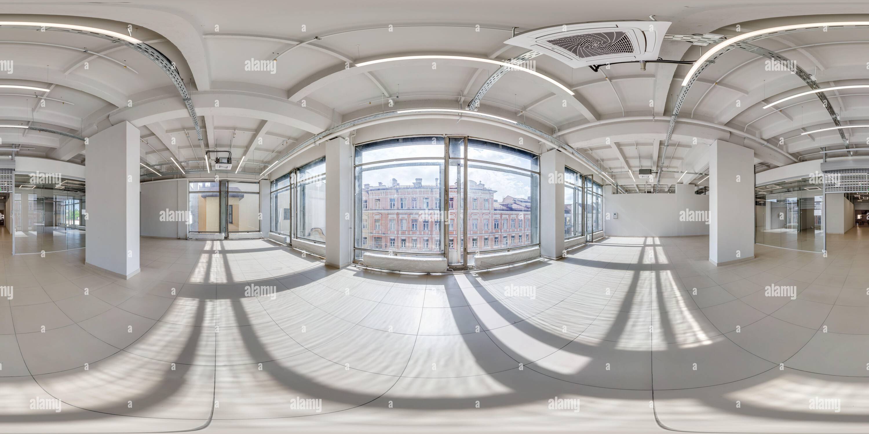 360° view of Empty room with repair. full seamless spherical hdri ...