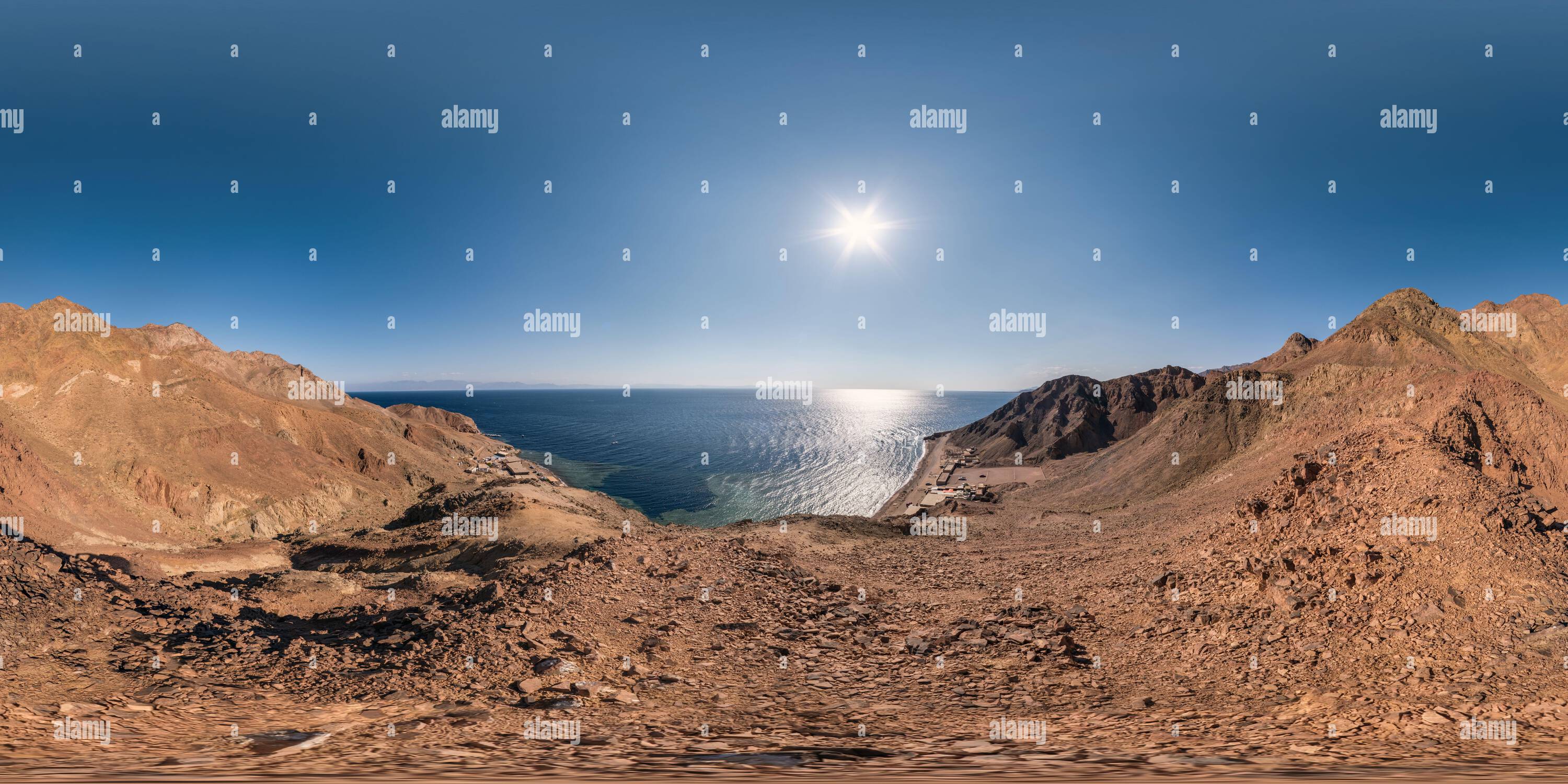 360° view of 360 hdr panorama view from the height of the mountains ...