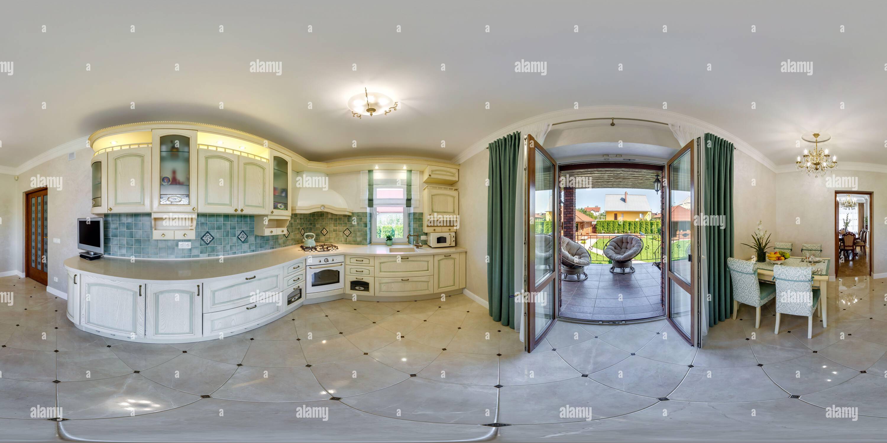 Equirectangular kitchen hi-res stock photography and images - Alamy