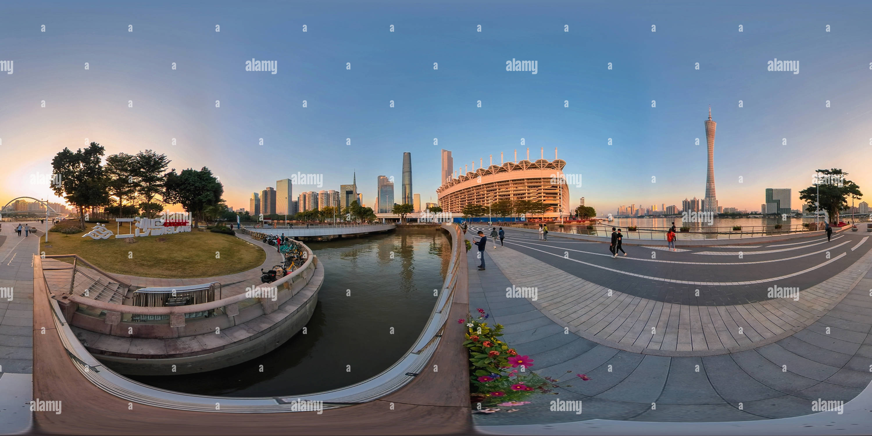360° view of East end of Ersha Island,Guangzhou - Alamy
