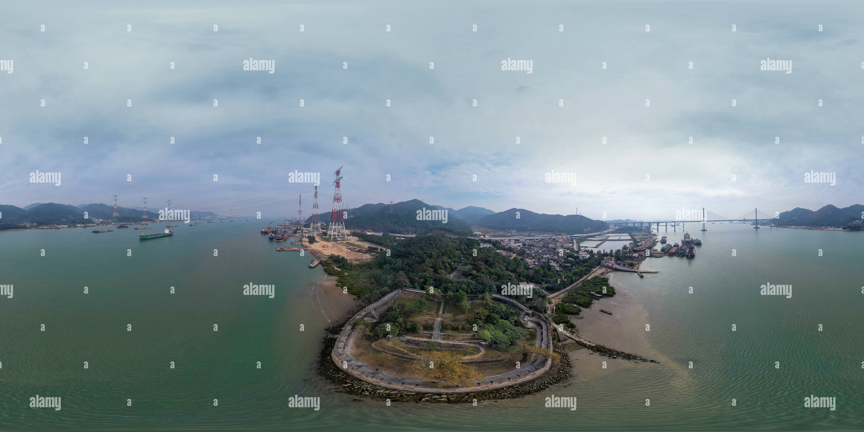 360° view of Above yamen ancient fort - Alamy