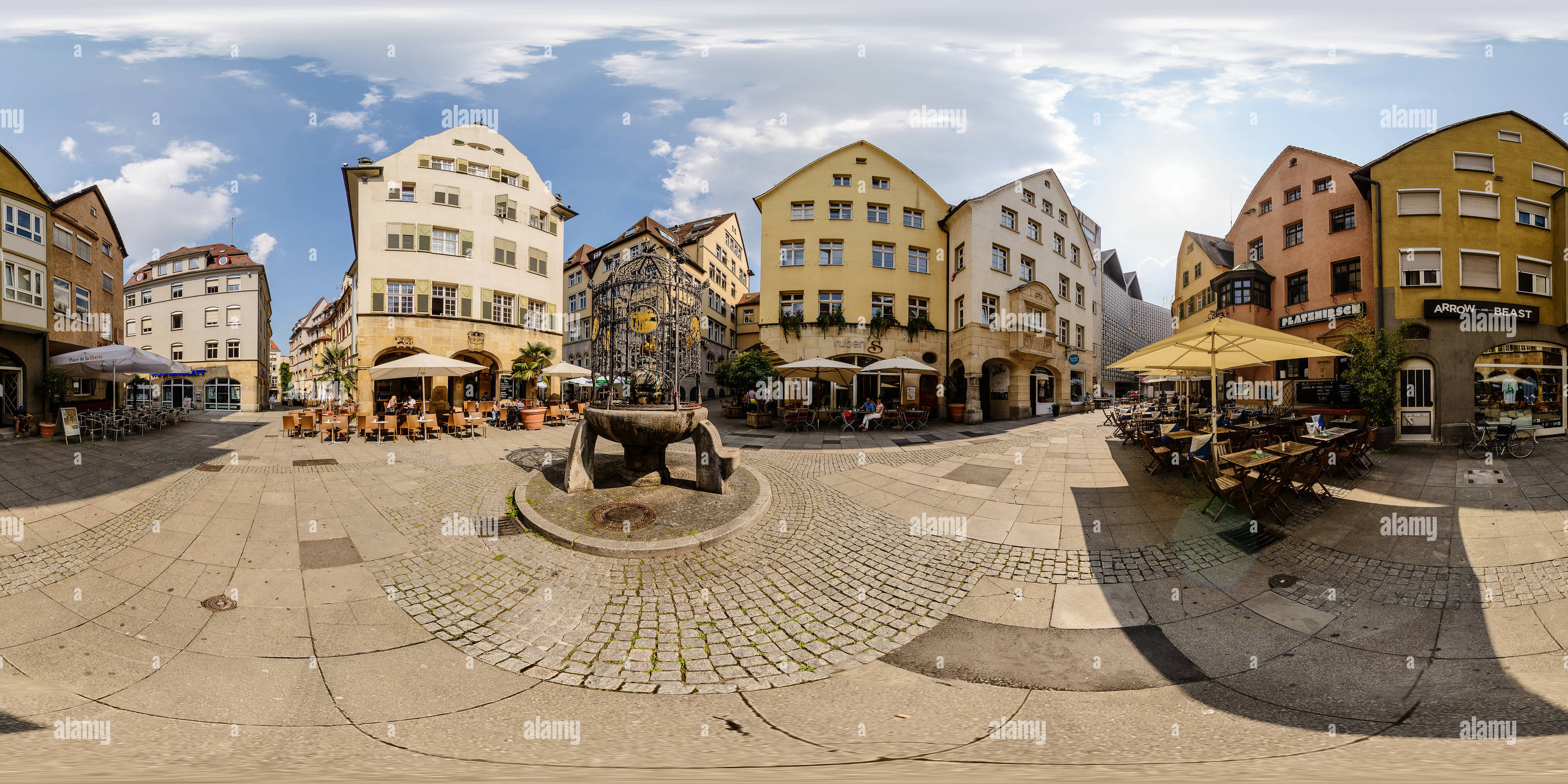 360° view of Stuttgart Hans Im Glueck Brunnen 2 - Alamy