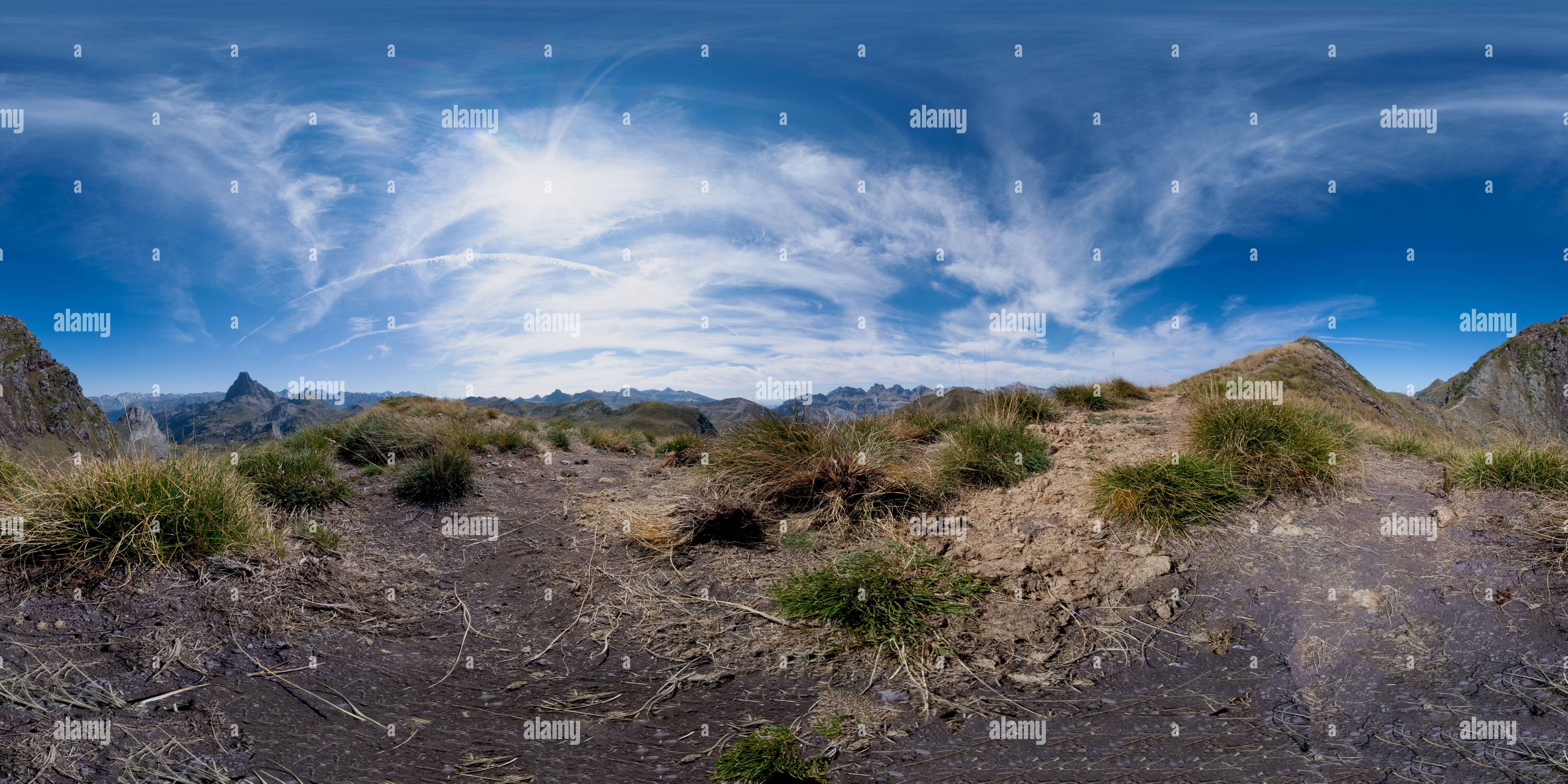 360° view of 360 degree panoramic view of a mountain landscape with a ...