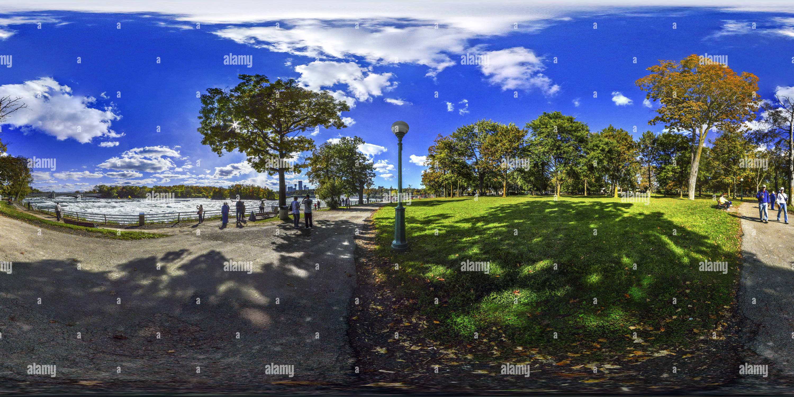 360° view of Niagara Falls 3 New York United States——the Niagara River ...