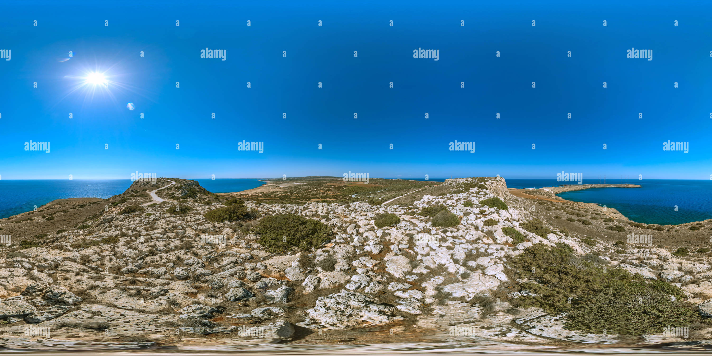 360° view of Cape Greco 2 - Alamy