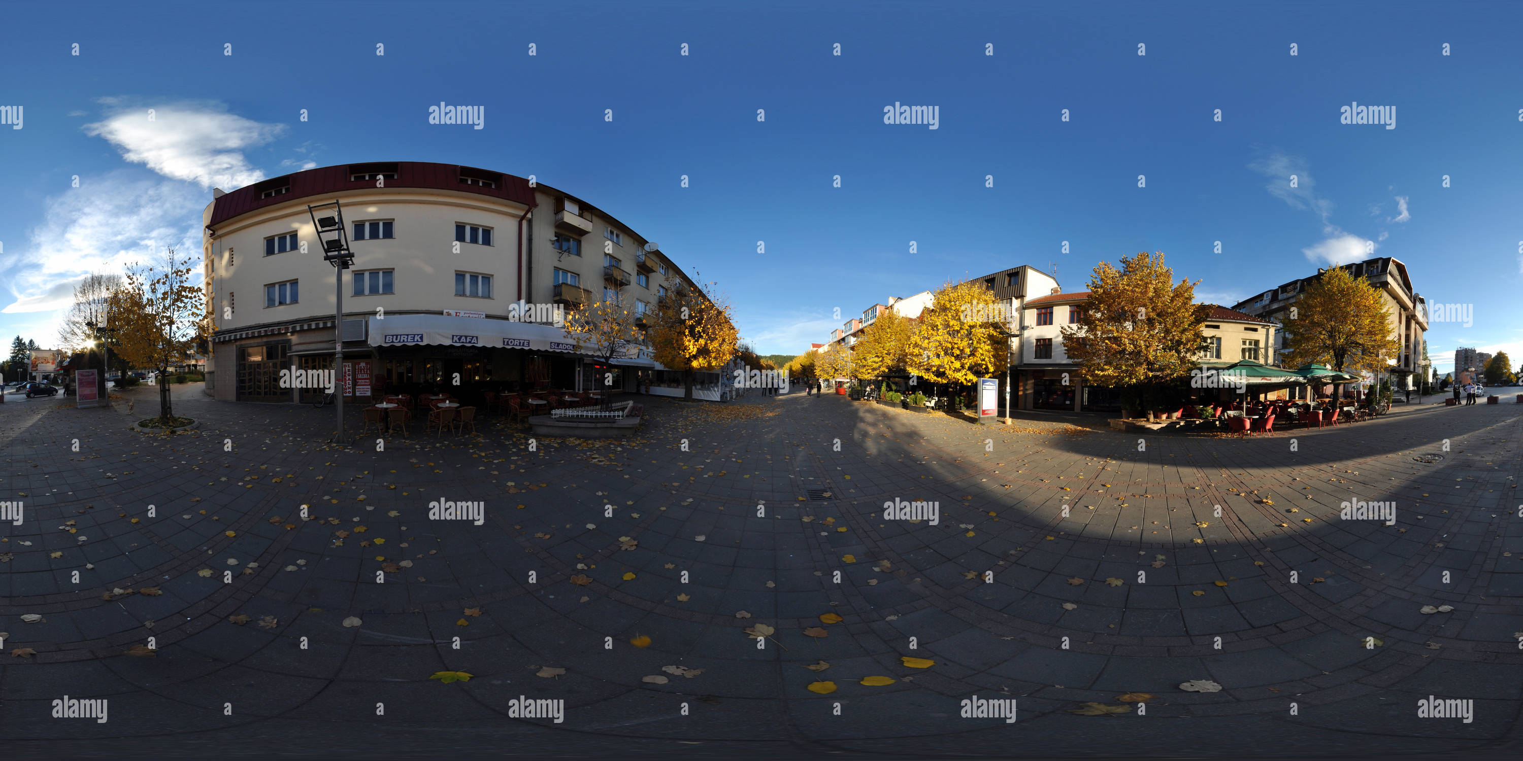 360° view of Berane - Main Street In Autumn - Alamy