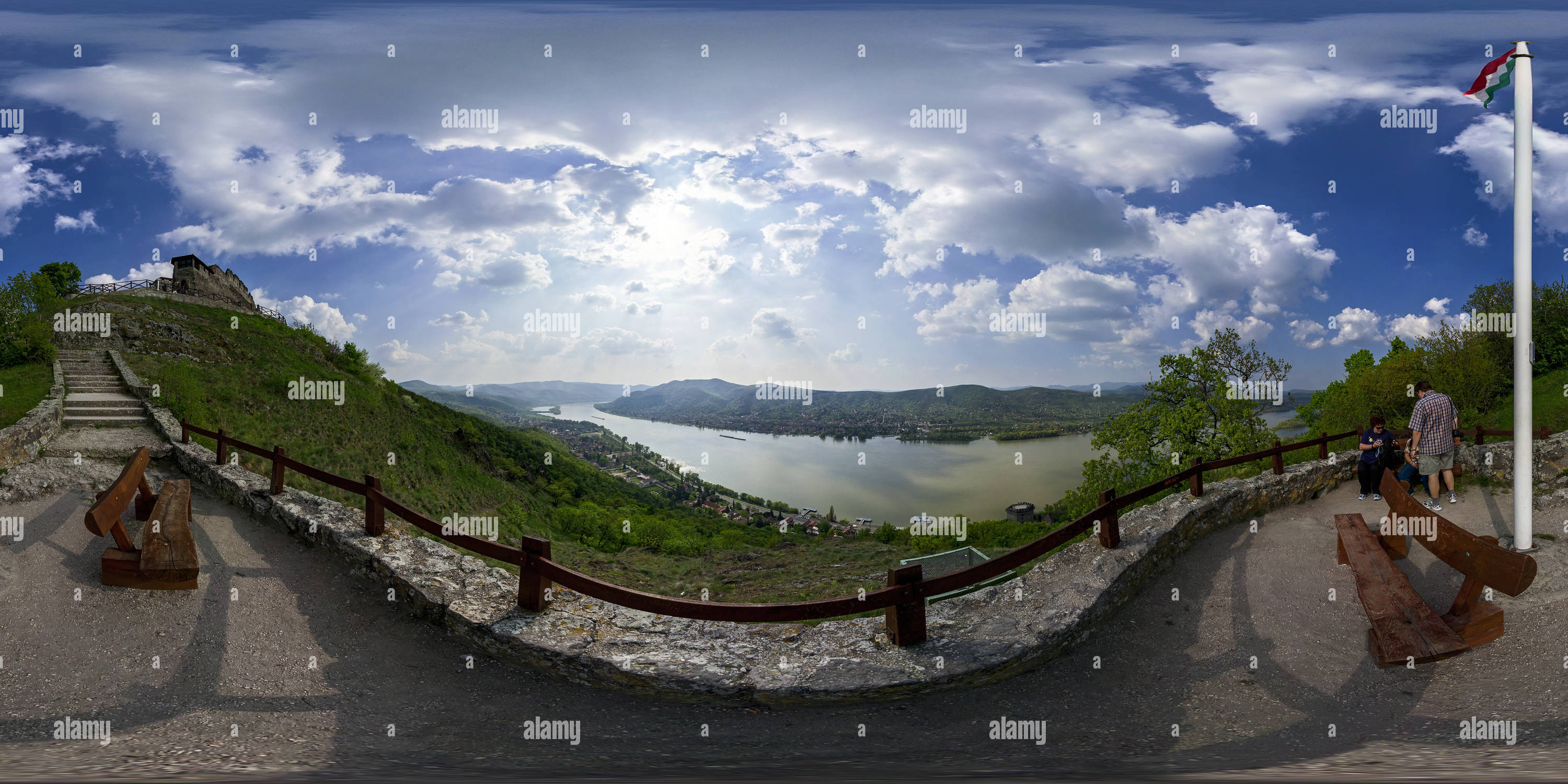 360° view of Visegrad Castle lookout - Alamy