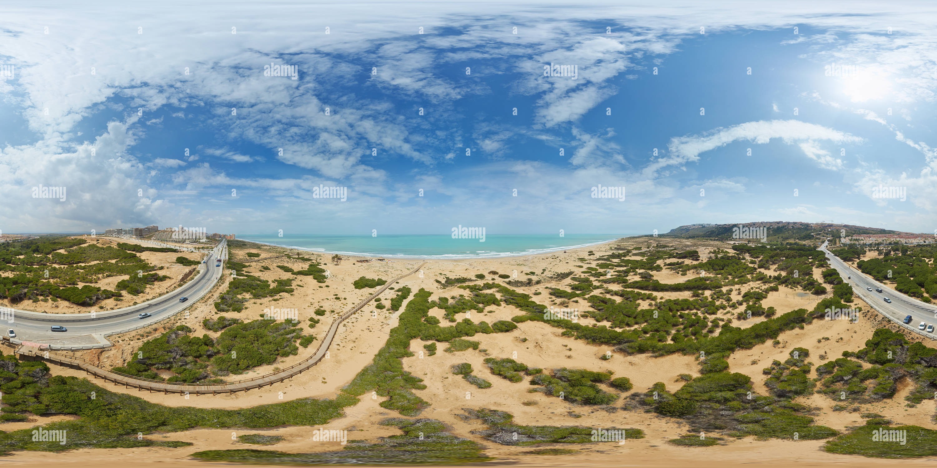 360° view of Aerial view of Arenales del Sol Beach - Alamy