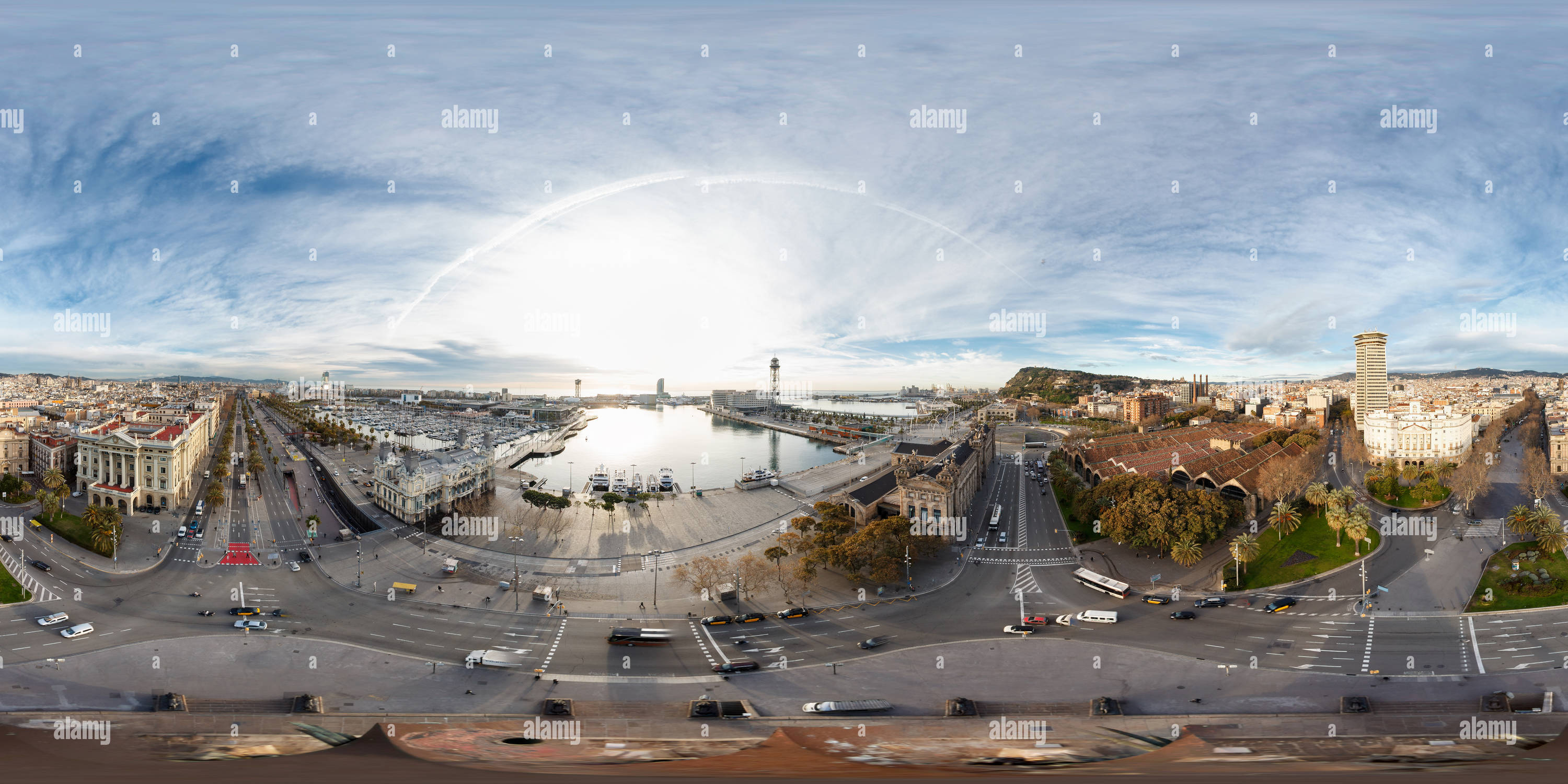 360° view of barcelona from colon tower - Alamy