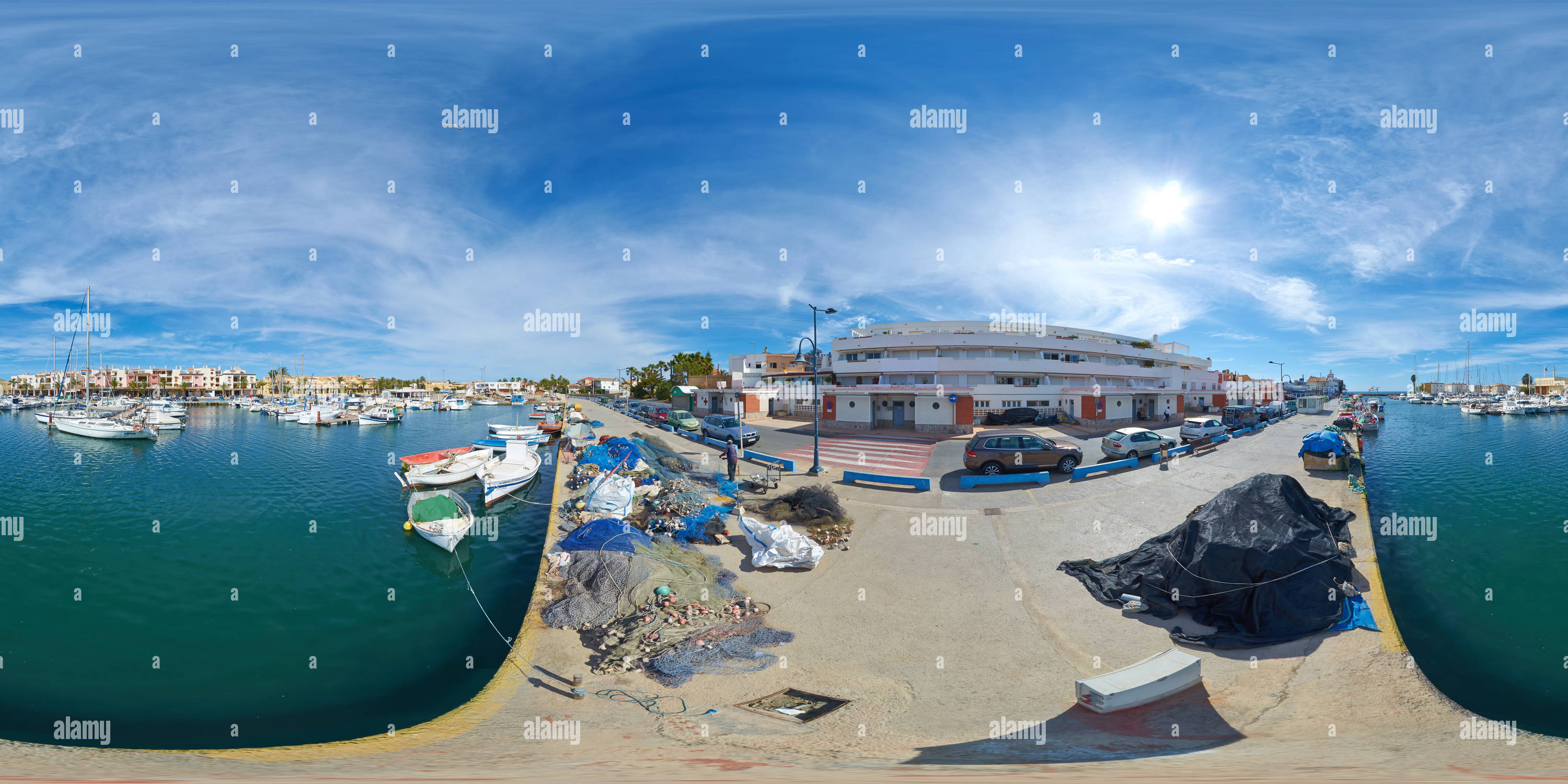 360° view of Palos Cape port, Spain - Alamy