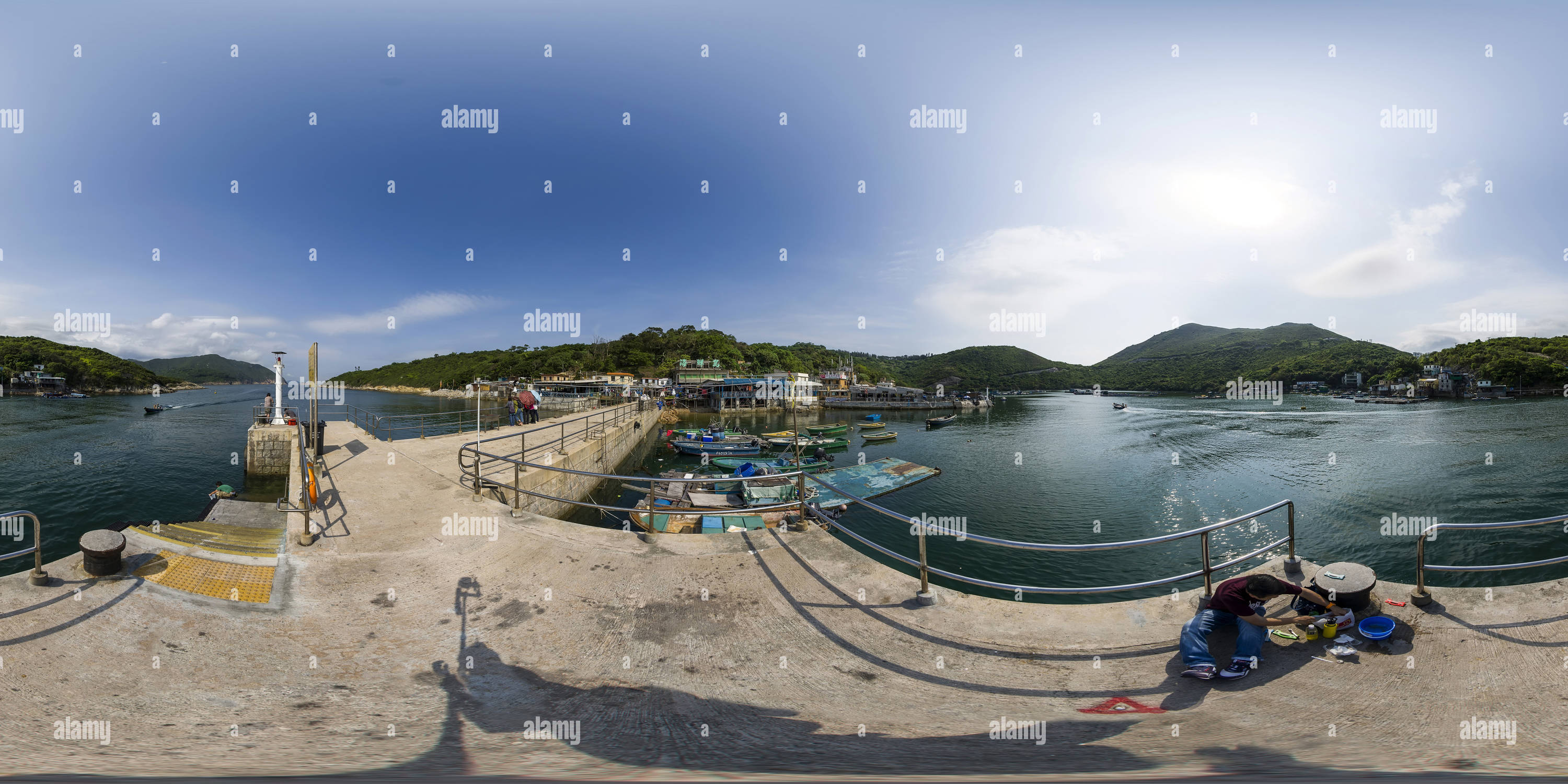 360° view of Po Toi O Pier(布袋澳碼頭), Tai Au Mun, Sai Kung, HK - Alamy