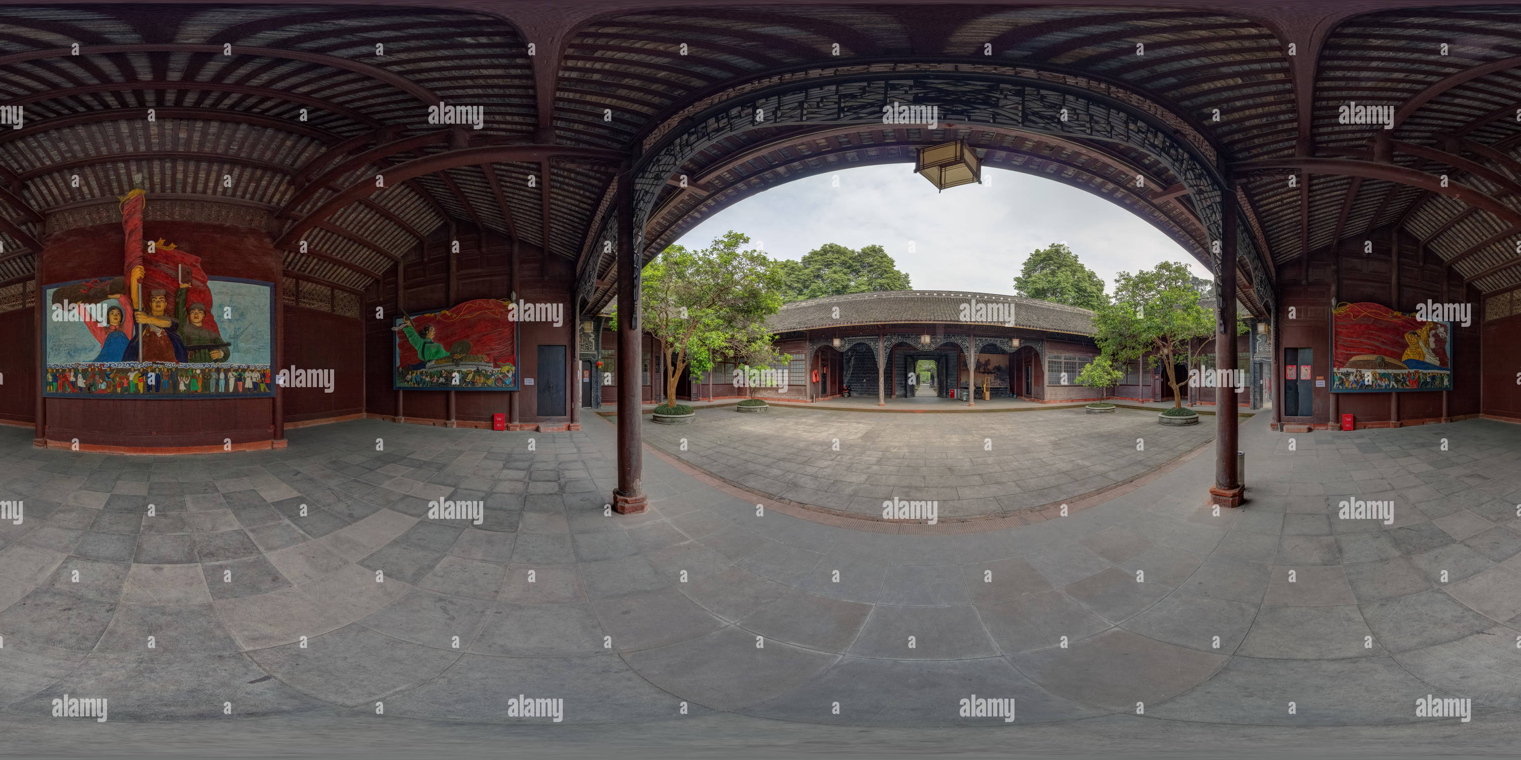 360° view of 2012 - Dayi - Wenhui old home gallery -16 - Sichuan - Alamy