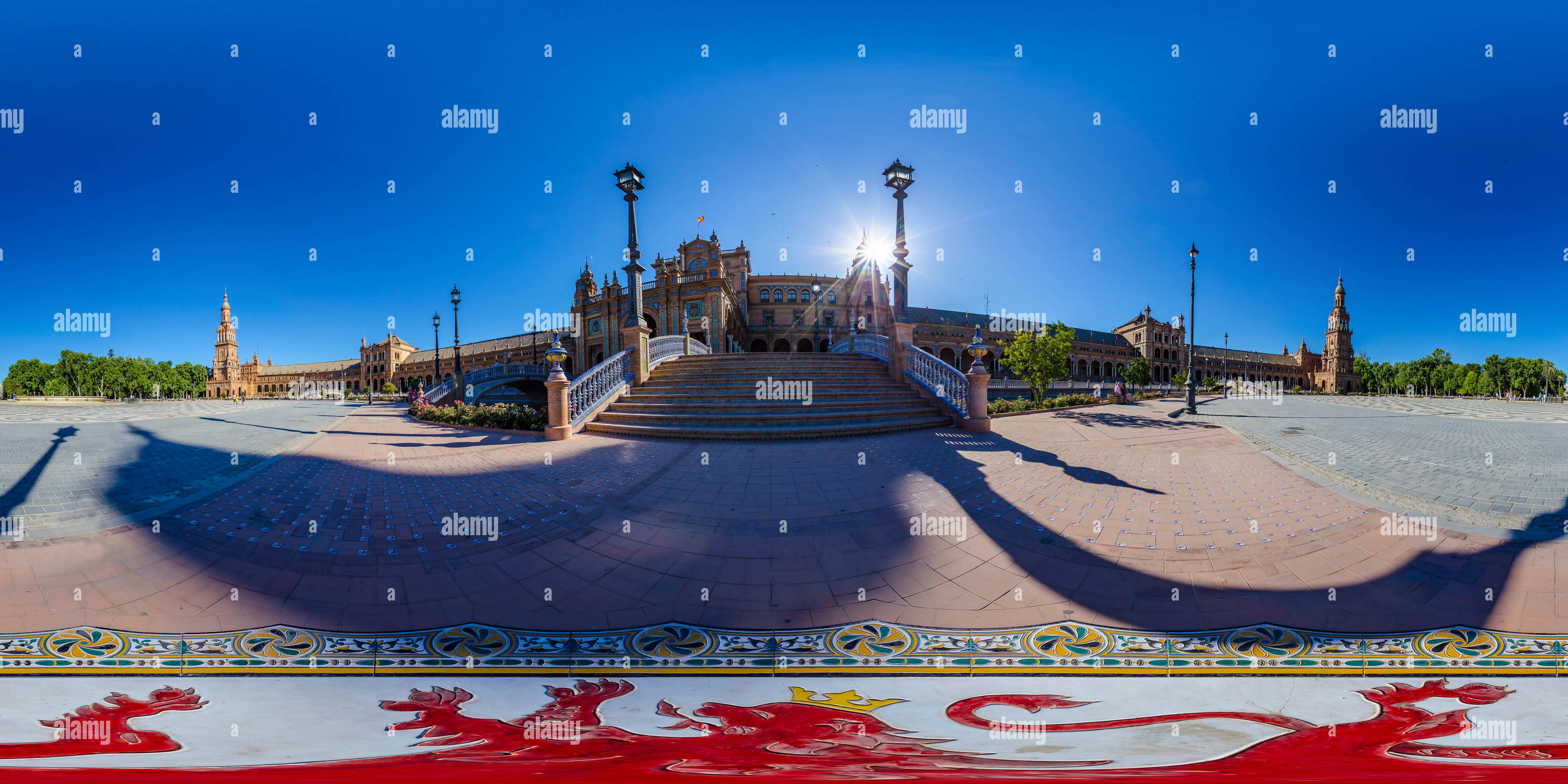 360° view of Square of Spain - Alamy