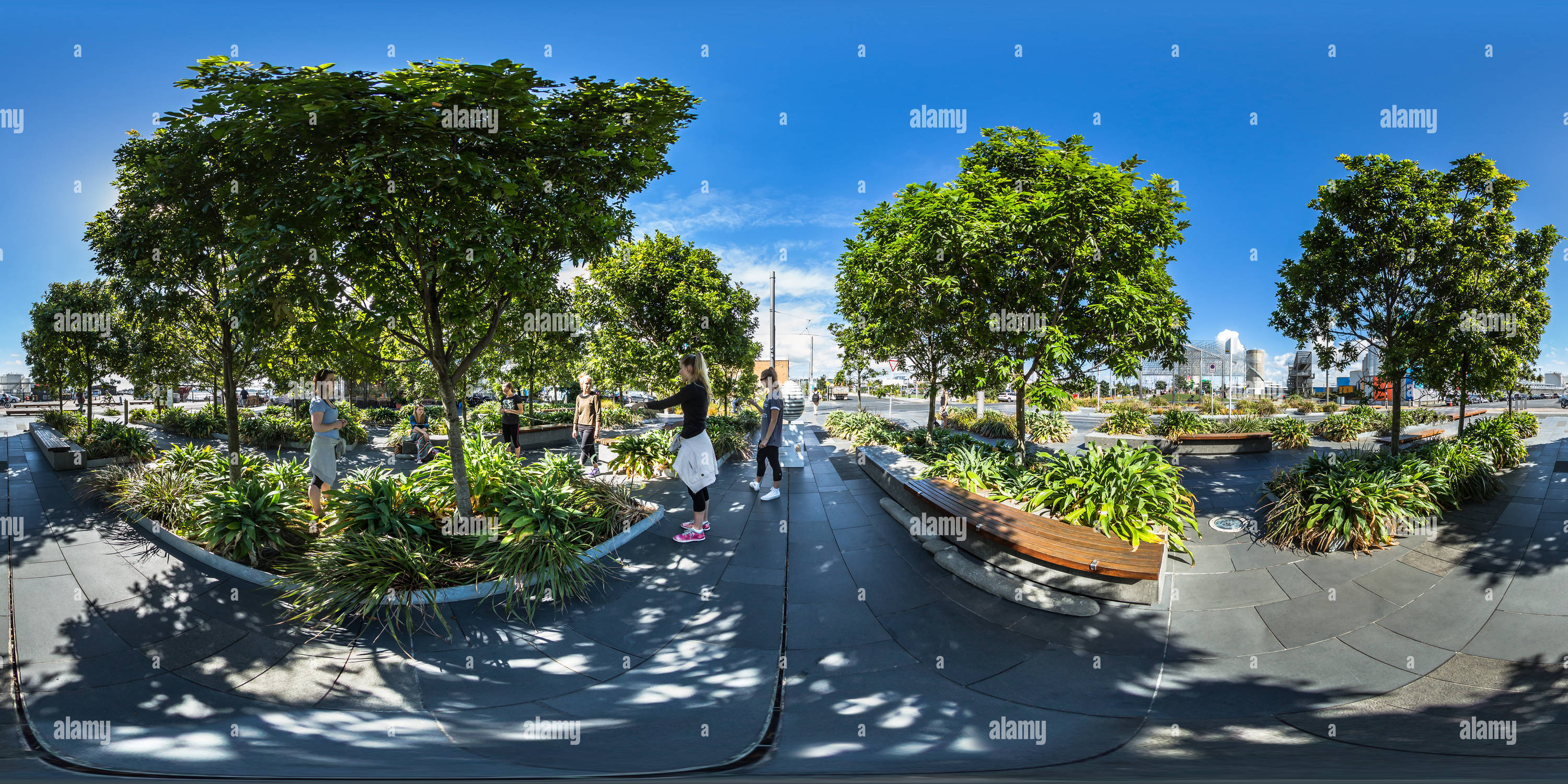 360° view of Girls Playing at the Park - Silo Park - Wynyard Quarter ...