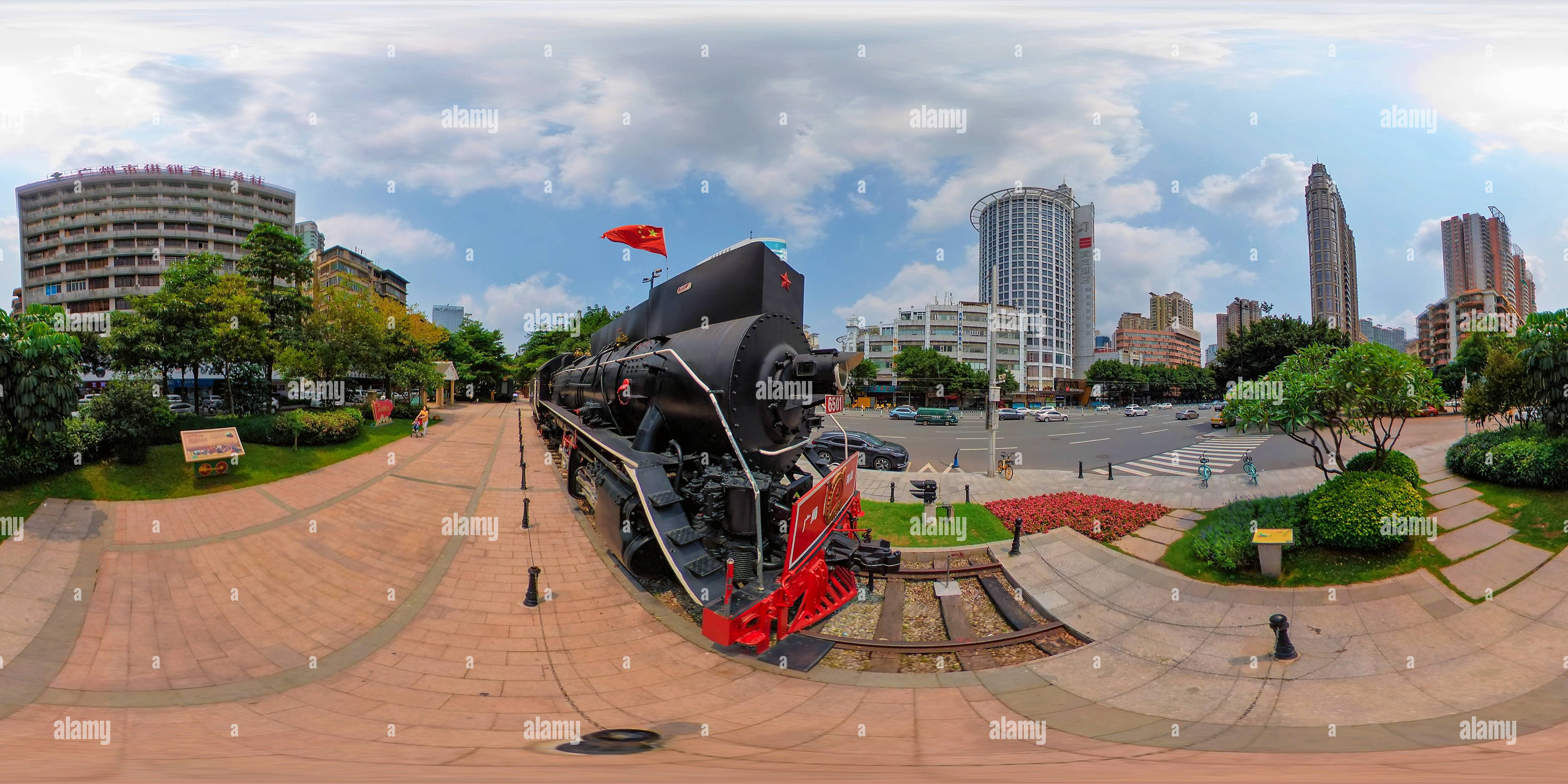 360° view of The locomotive 火车头 - Alamy