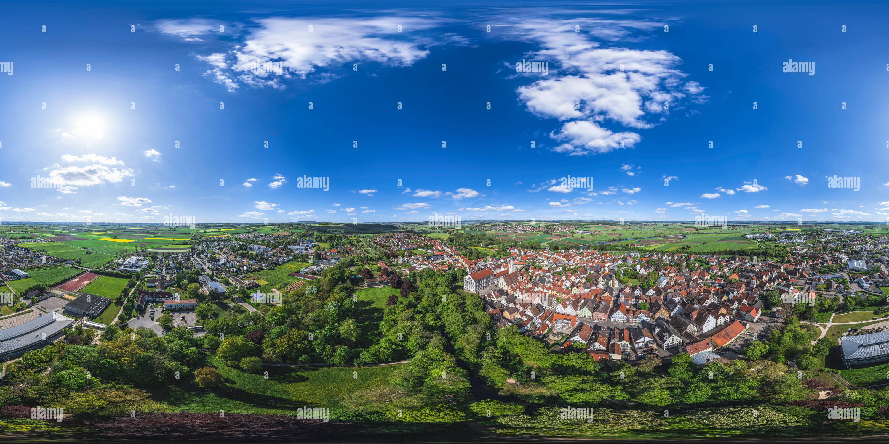 360° view of 360° - Oettingen, a small town in swabia - Alamy