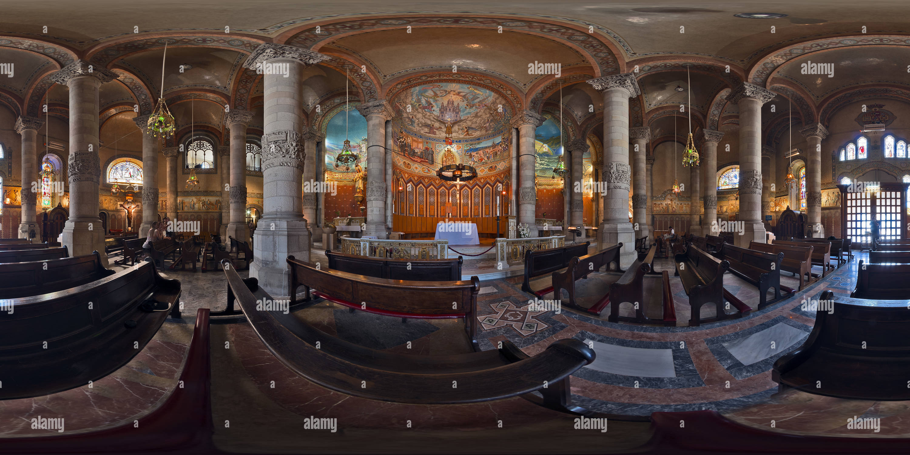 360° view of Crypt of SAGRAT COR (Tibidabo - Alamy