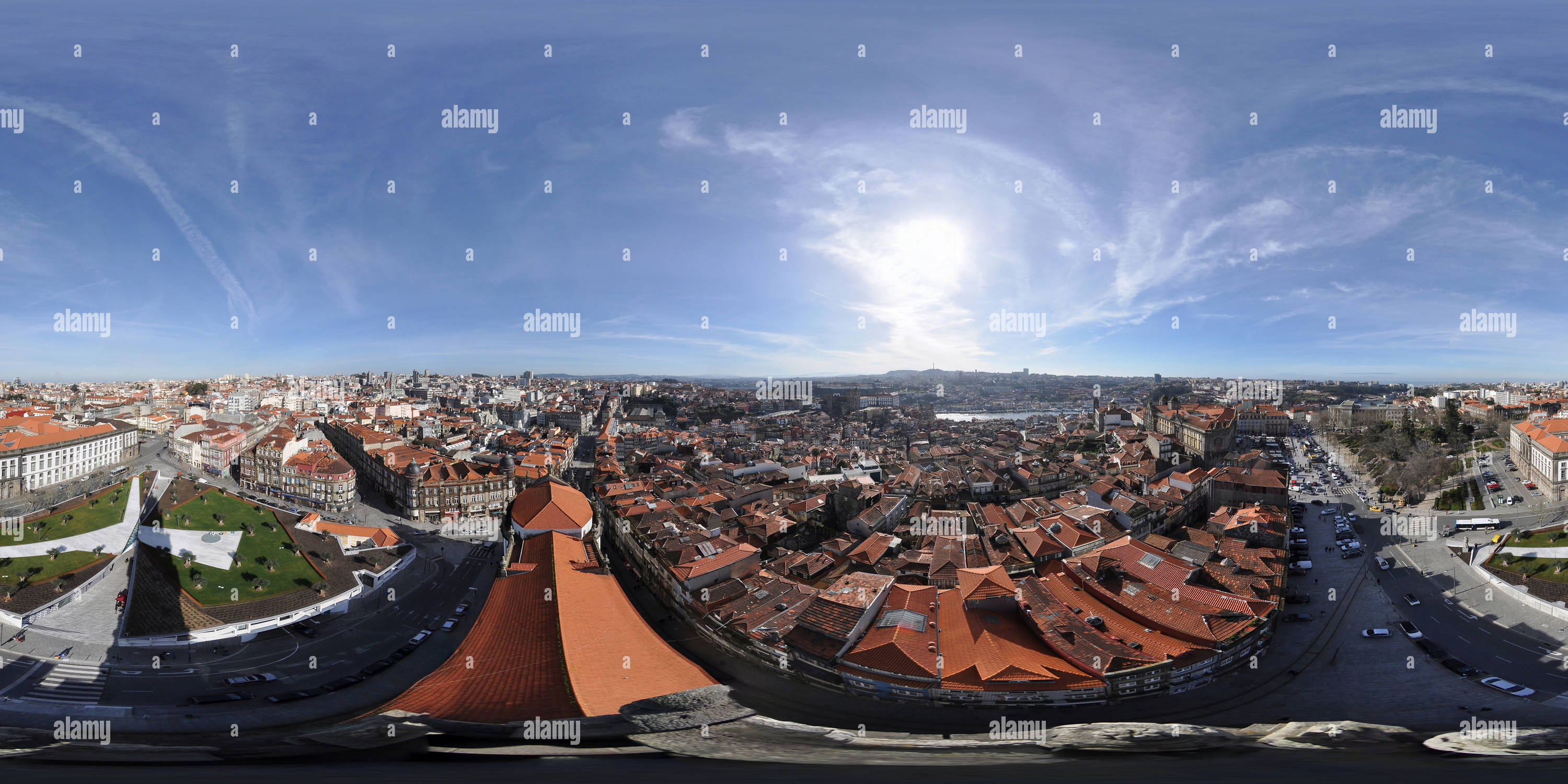 360° view of Porto, 360º view from the Torre dos Clérigos - Alamy
