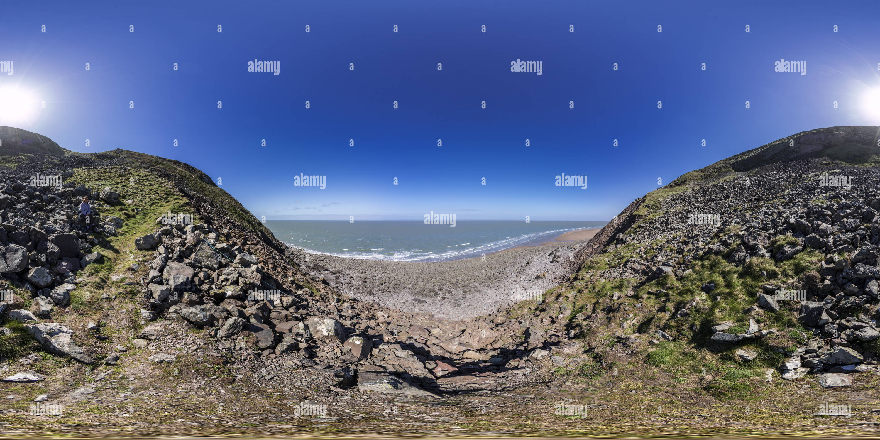 360° view of Selworthy Sands - The Climb - Alamy