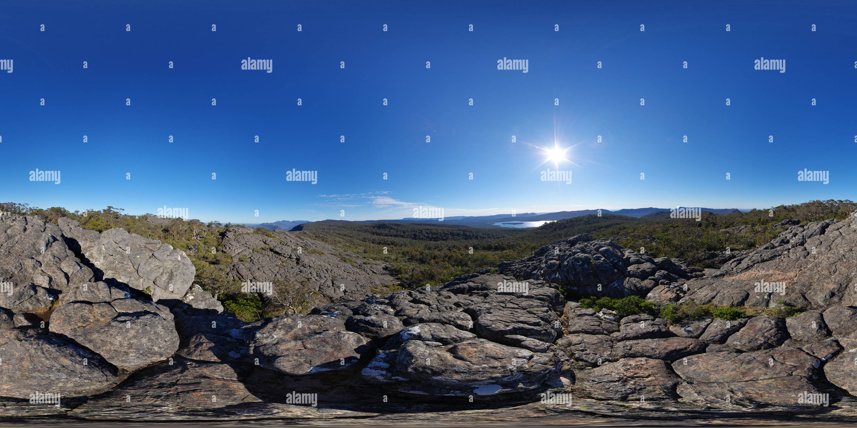 360° view of Grampians views from Lake Wartook Lookout - Alamy