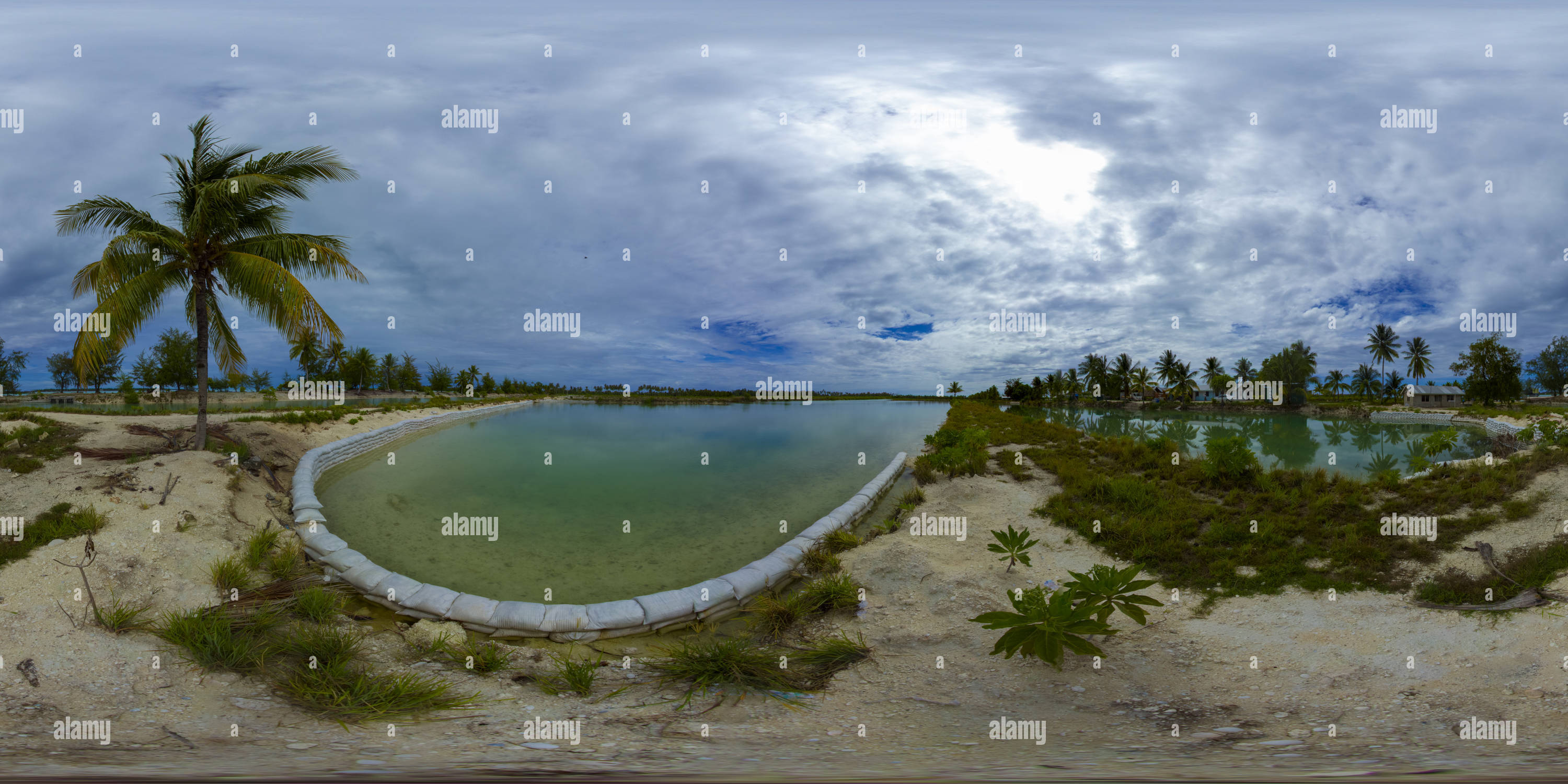 360° view of Milkfish ponds - Bonriki, Kiribati - Alamy