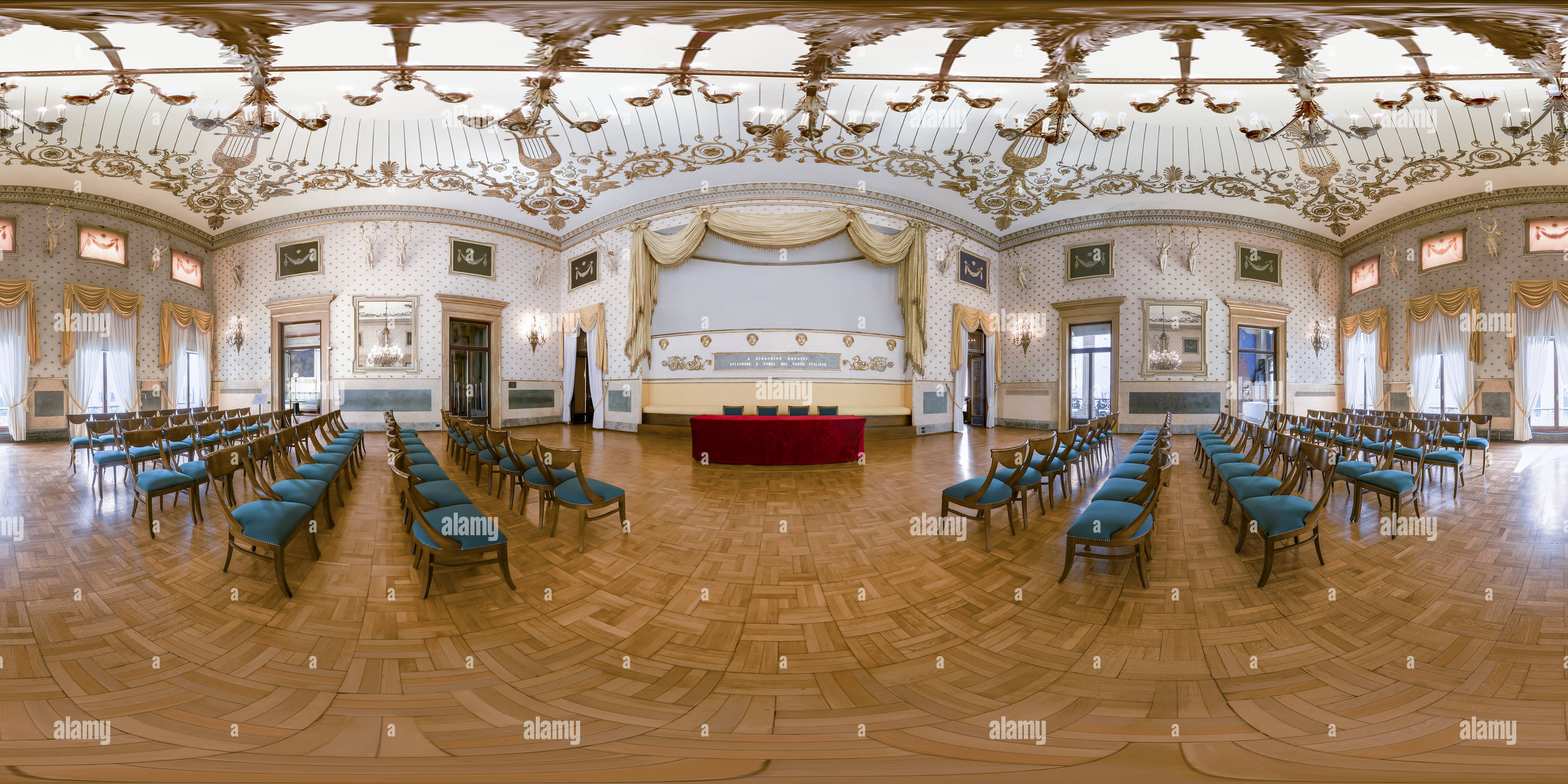 360° view of Rossini room, Pedrocchi Cafe, Padua, Italy - Alamy