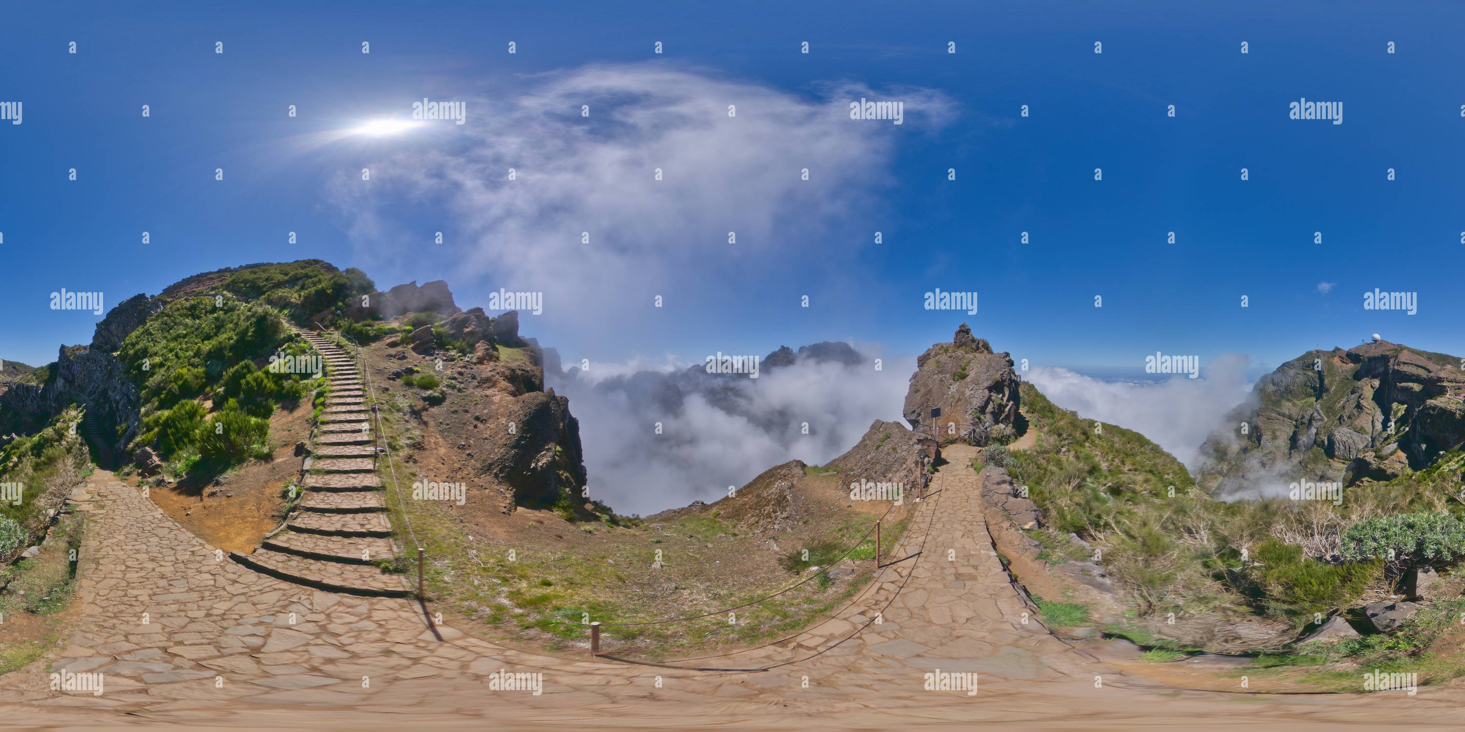 360° view of Pico do Areeiro - Top of Madeira - Alamy