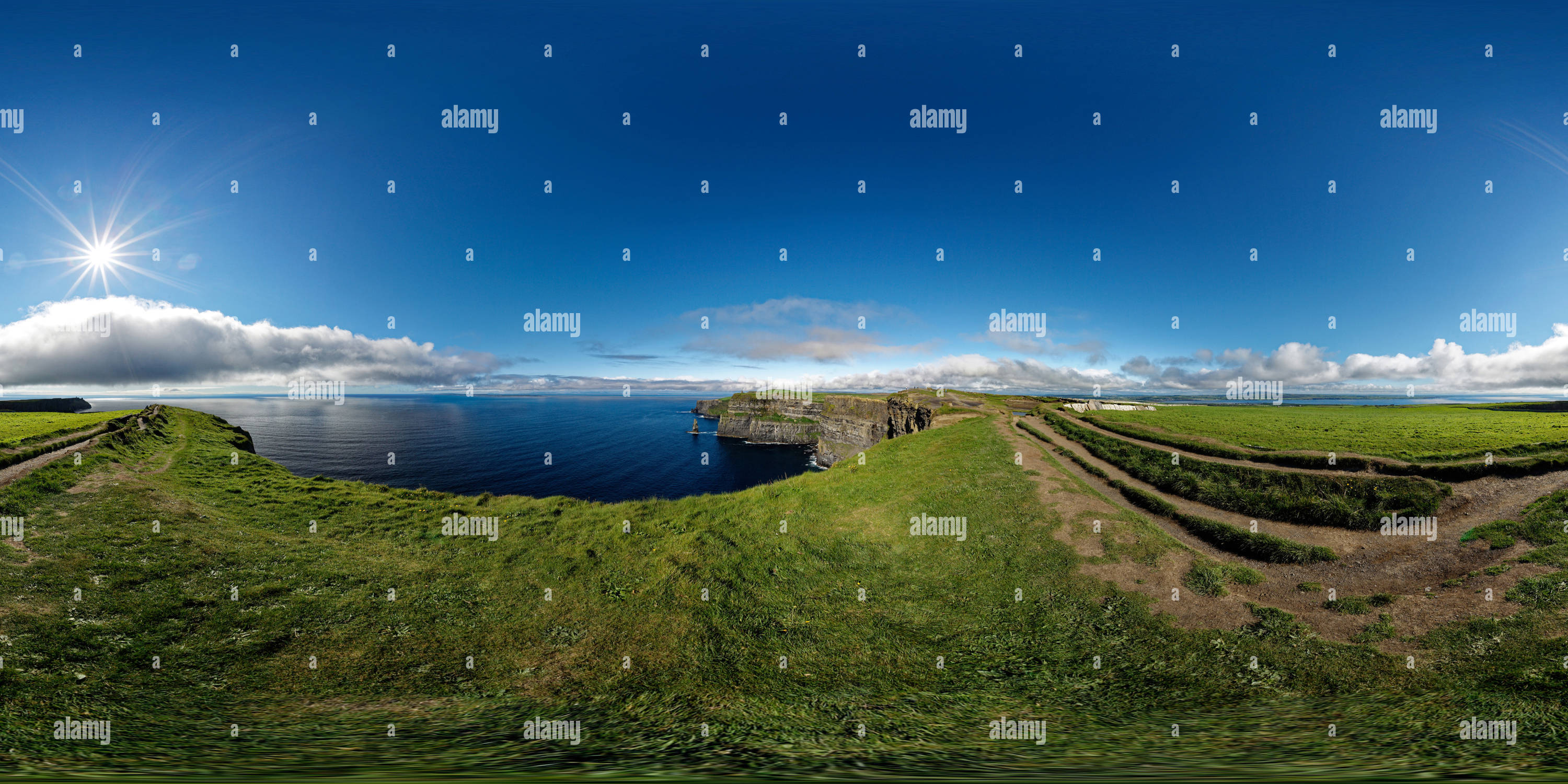 360° view of Cliffs of Moher, County Clare, Ireland - Alamy
