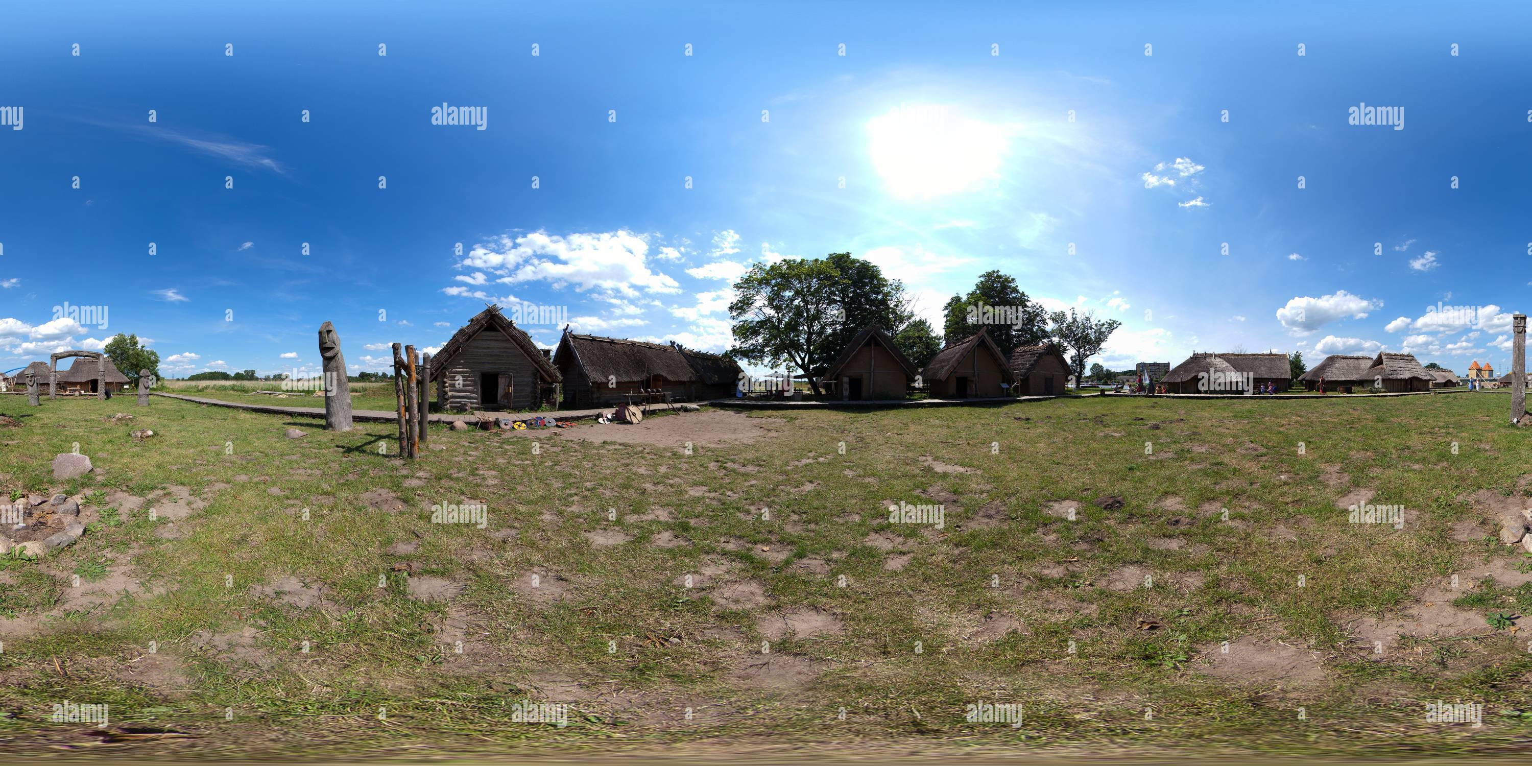 360° view of Wolin , JOMSBORG - Reconstruction of medieval city - Alamy
