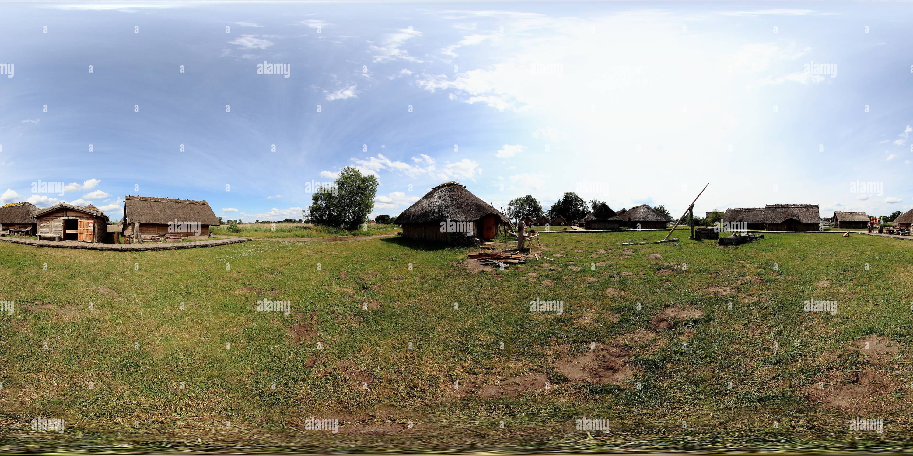 360° view of Wolin , JOMSBORG - Reconstruction of medieval city - Alamy