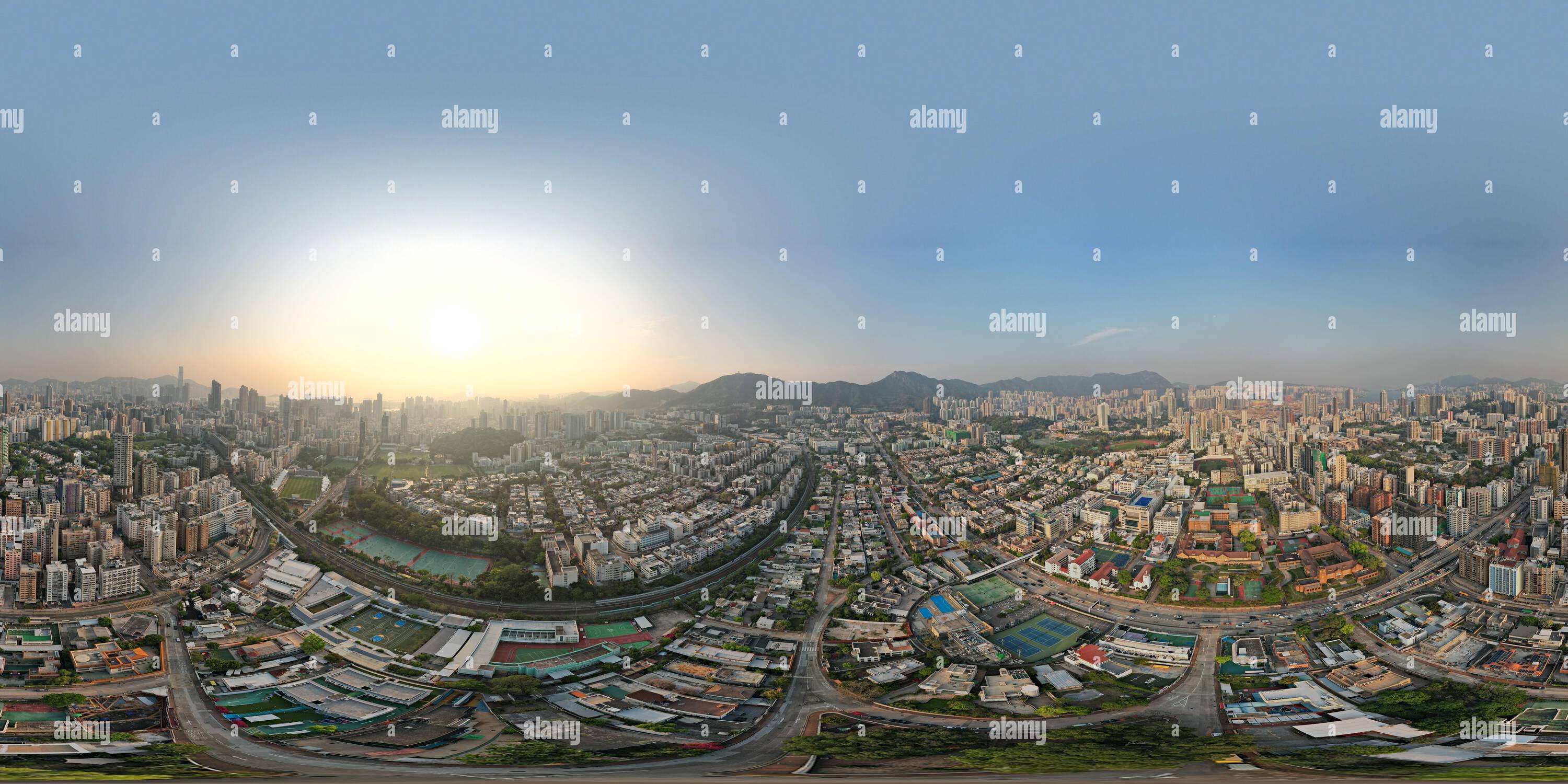 360° view of Kowloon tong inner city urban landscape - Alamy