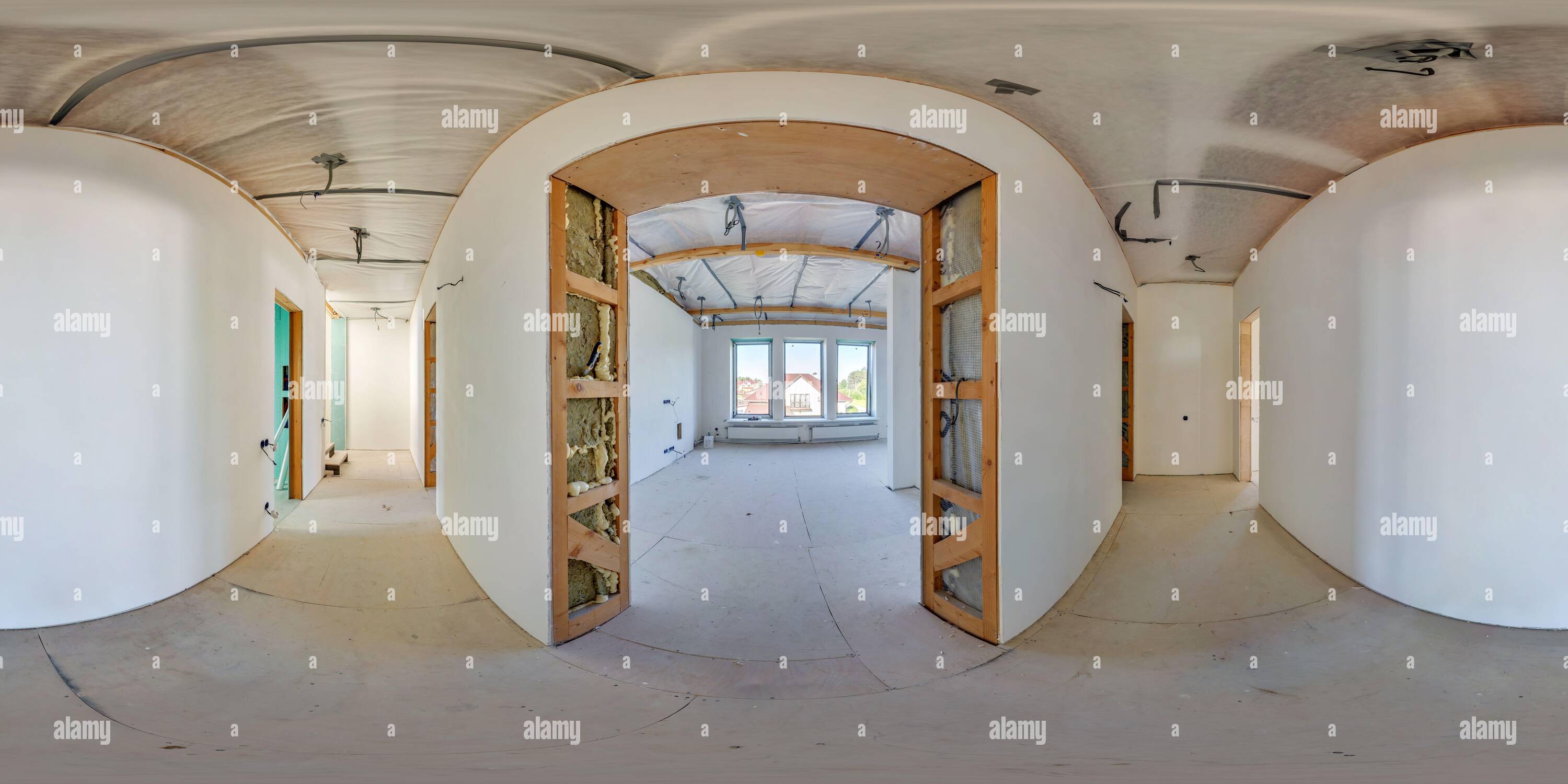 360° view of full seamless spherical hdri 360 panorama view in modern ...