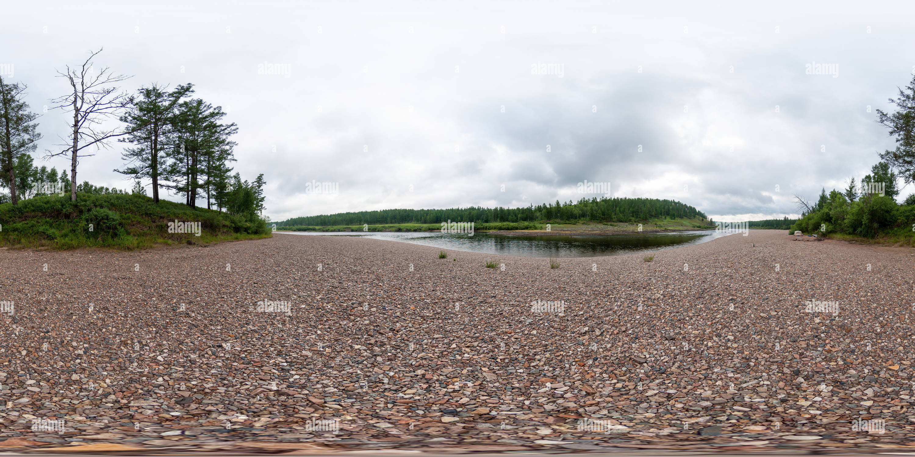 360° view of Vitim river bank #1 - Alamy