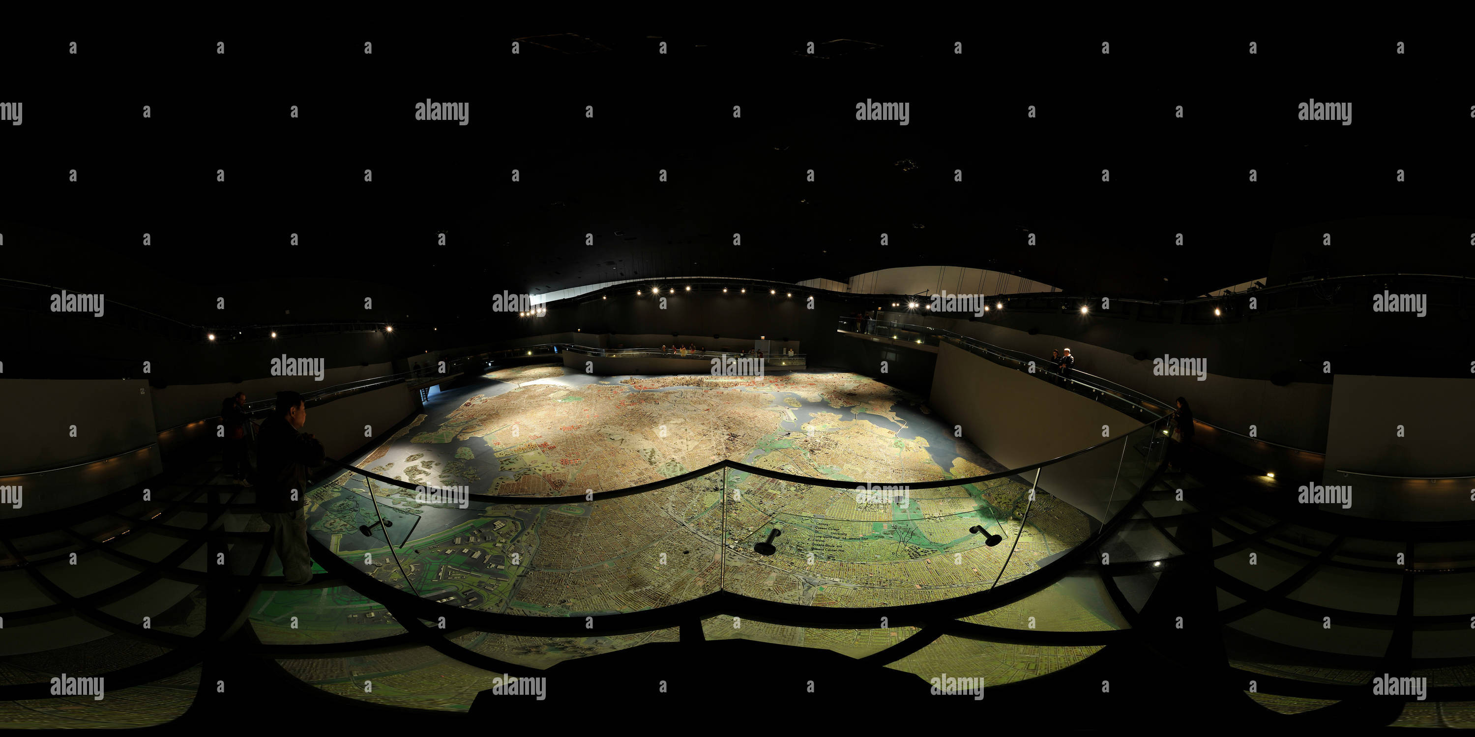 360° view of The Panorama exhibit of the 5 Boro's - Alamy