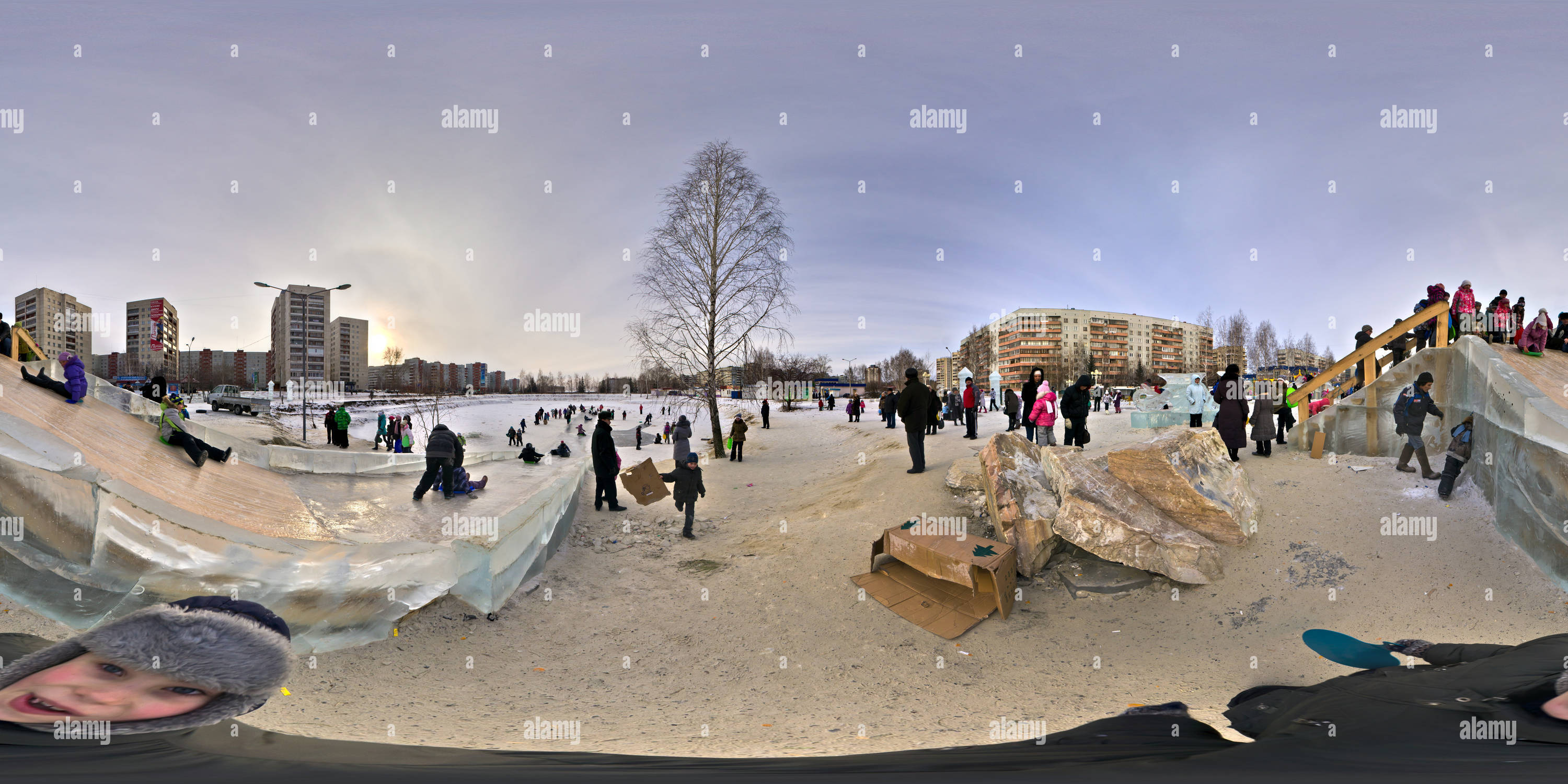 360° view of Large Ice Slide — Большая ледяная горка - Alamy