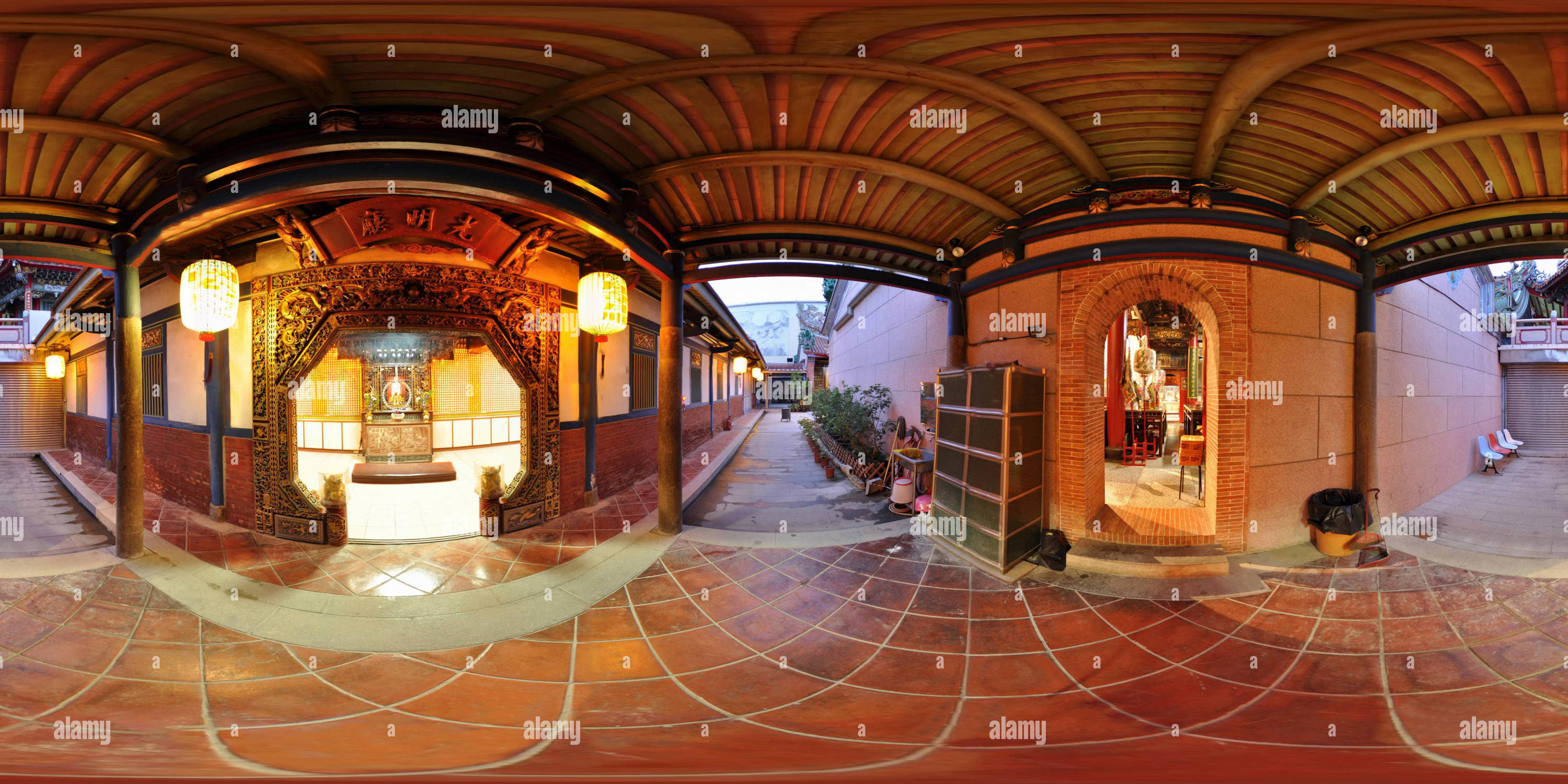 360° view of Xuejia Ciji Temple - Alamy