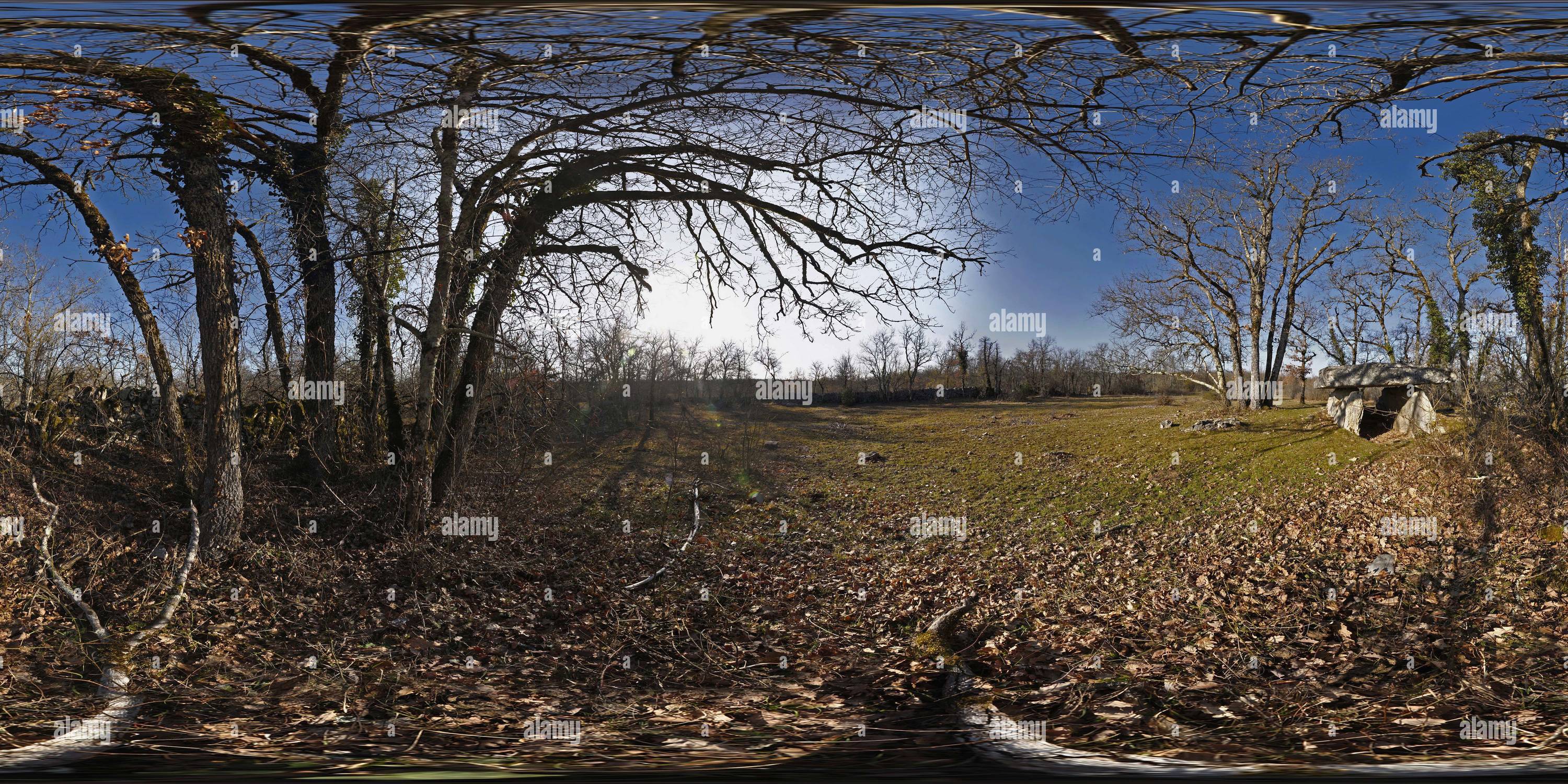 360° view of Dolmen de la table de Roux - Alamy
