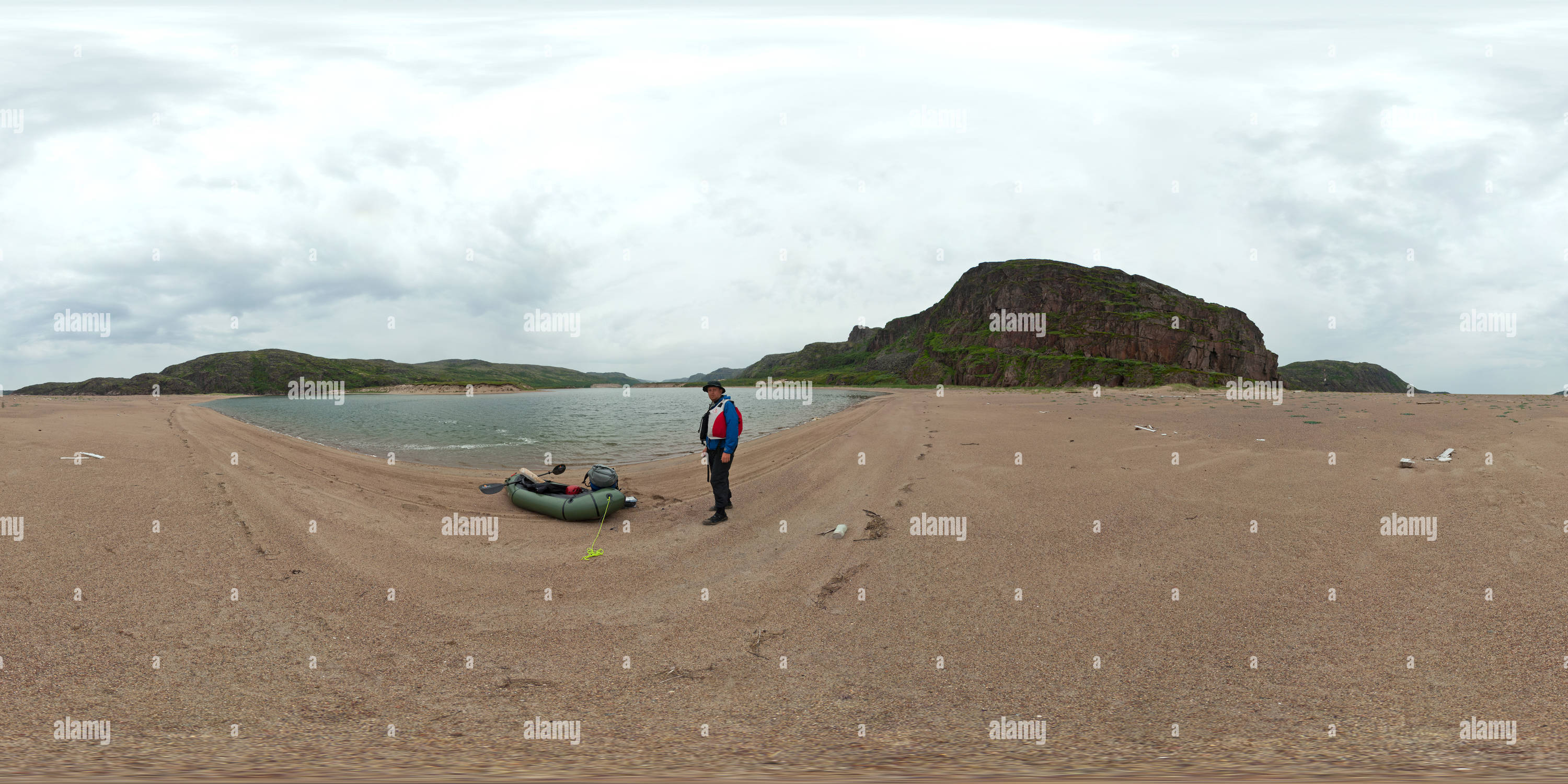 360° view of Klimovskaja guba (outfall of the Klimovka river - Alamy