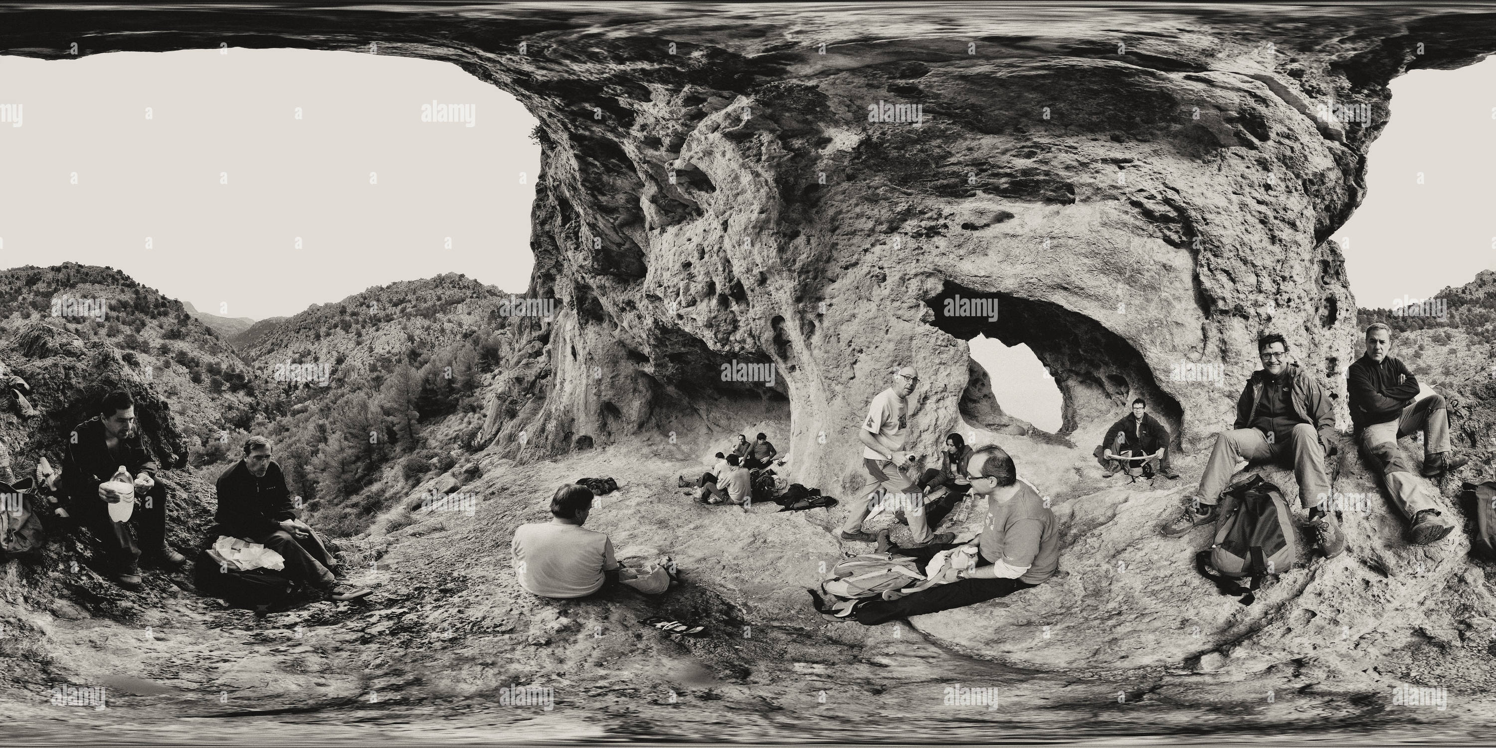 360° view of Es Forat, having a snack at the Tramuntana mountain range ...