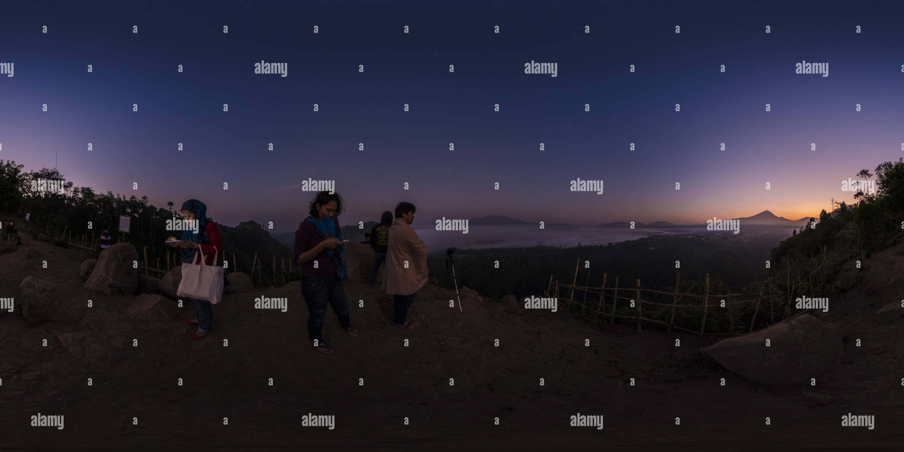 360° view of Sunrise at Tebing Karaton - Northern Bandung - Alamy